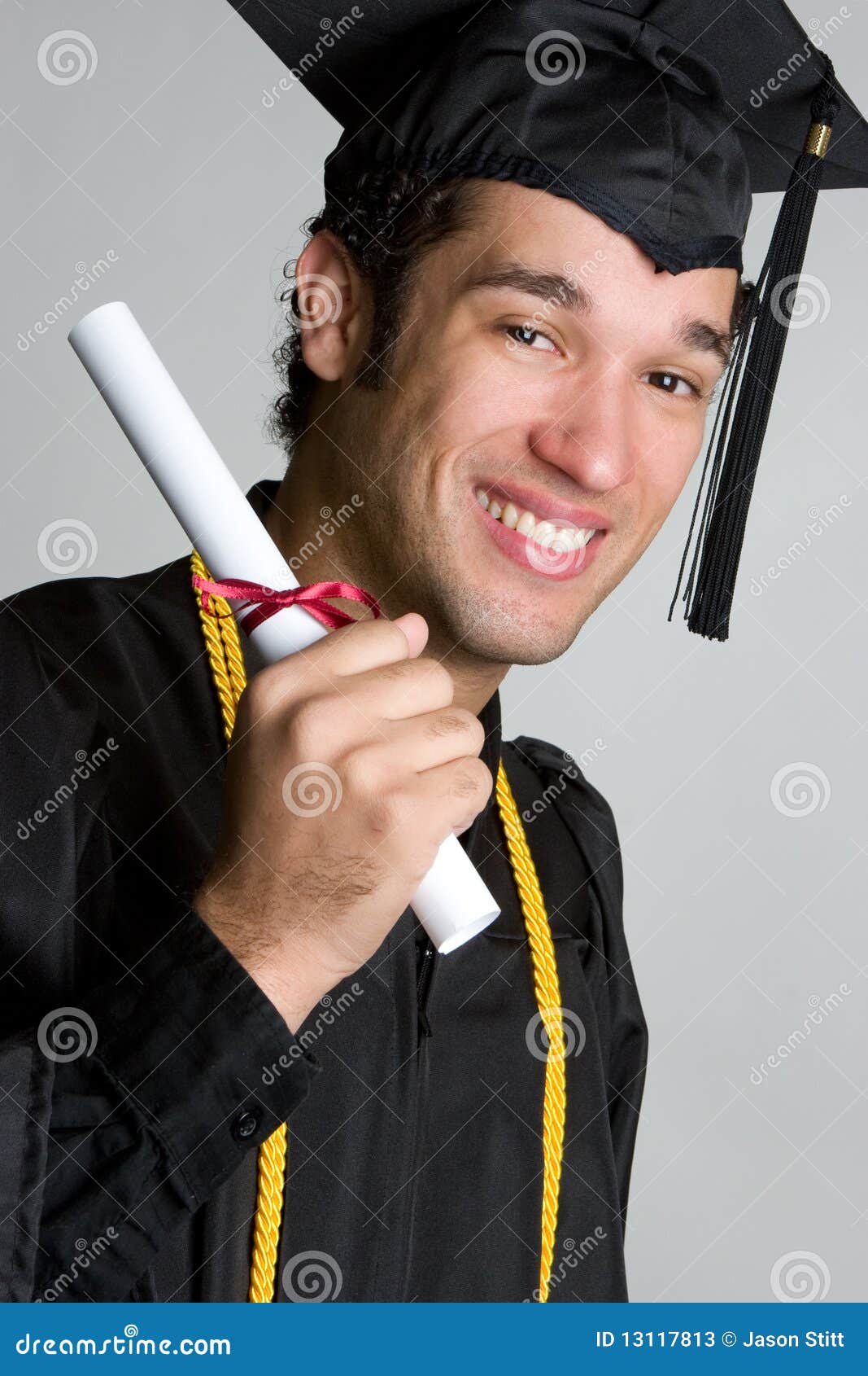 Graduating Man stock image. Image of diploma, cheerful - 13117813