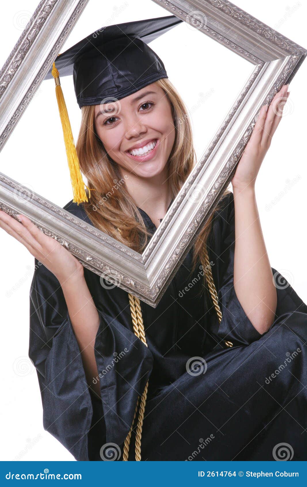 Graduating Woman stock photo. Image of graduate, gown - 2614764