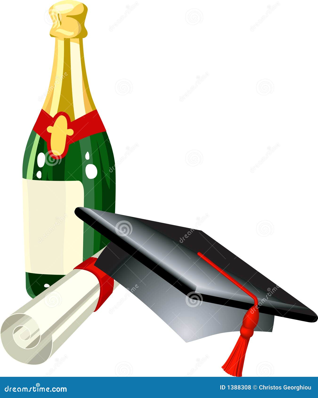 Graduation Convocation Celebration Caps Silhouette Cartoon Vector ...