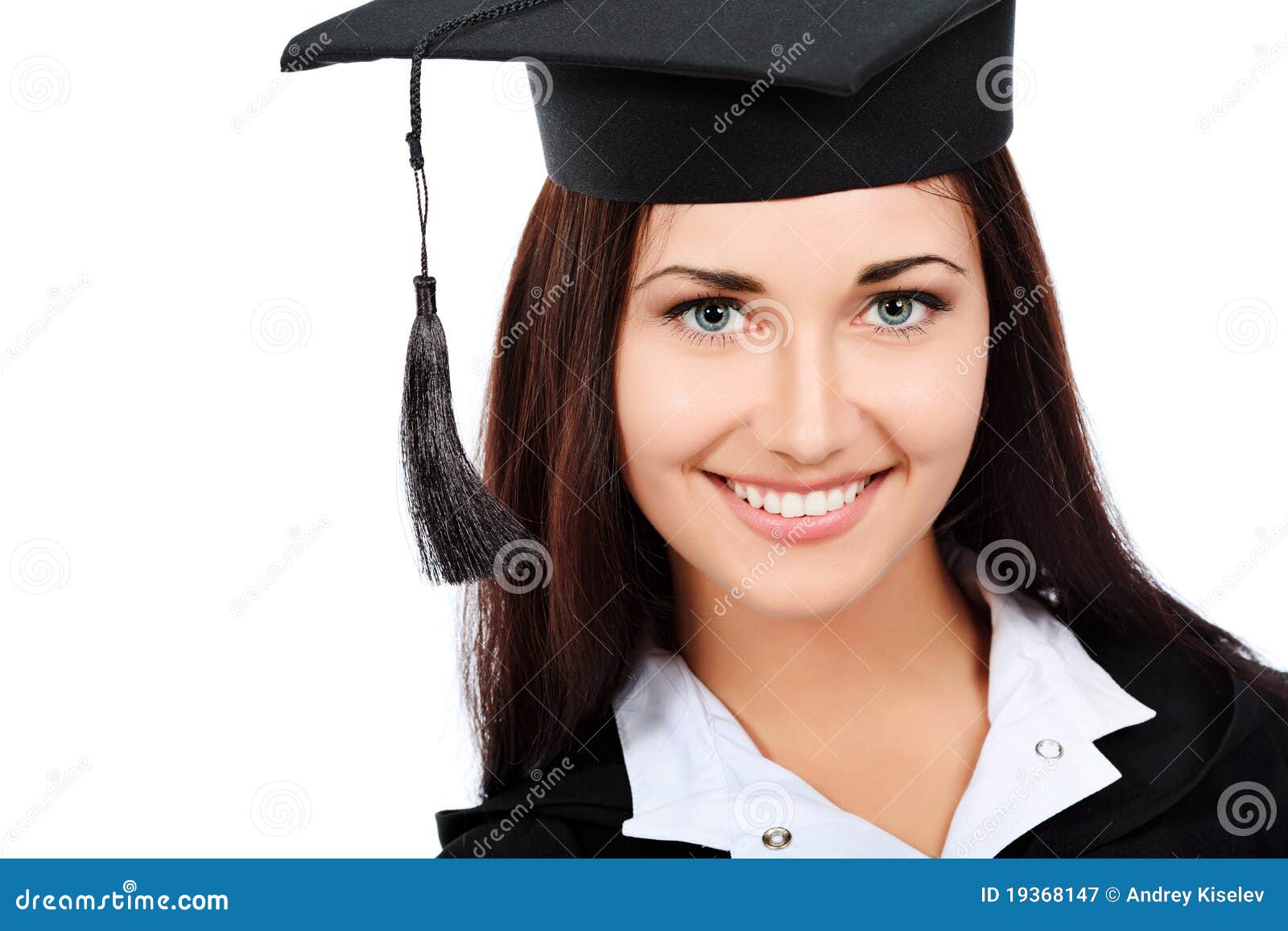 Graduation image stock. Image du fini, célibataire, joyeux - 19368147
