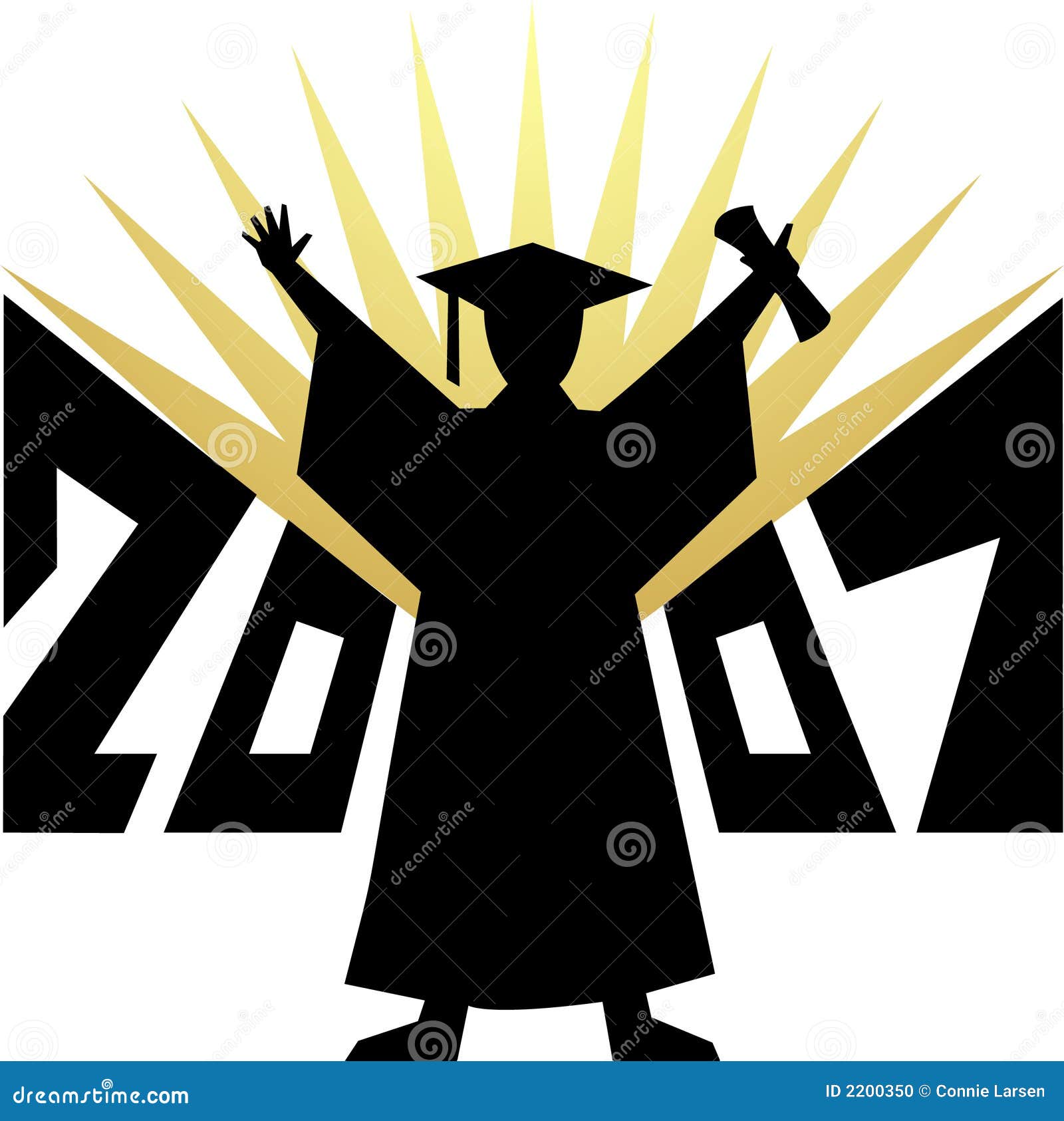 Graduation 2007/eps stock vector. Illustration of doctorate - 2200350