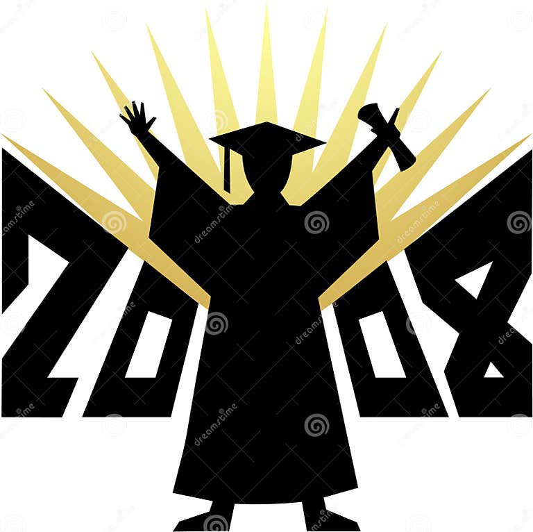 Graduation 2008/eps stock vector. Illustration of grade - 3174489