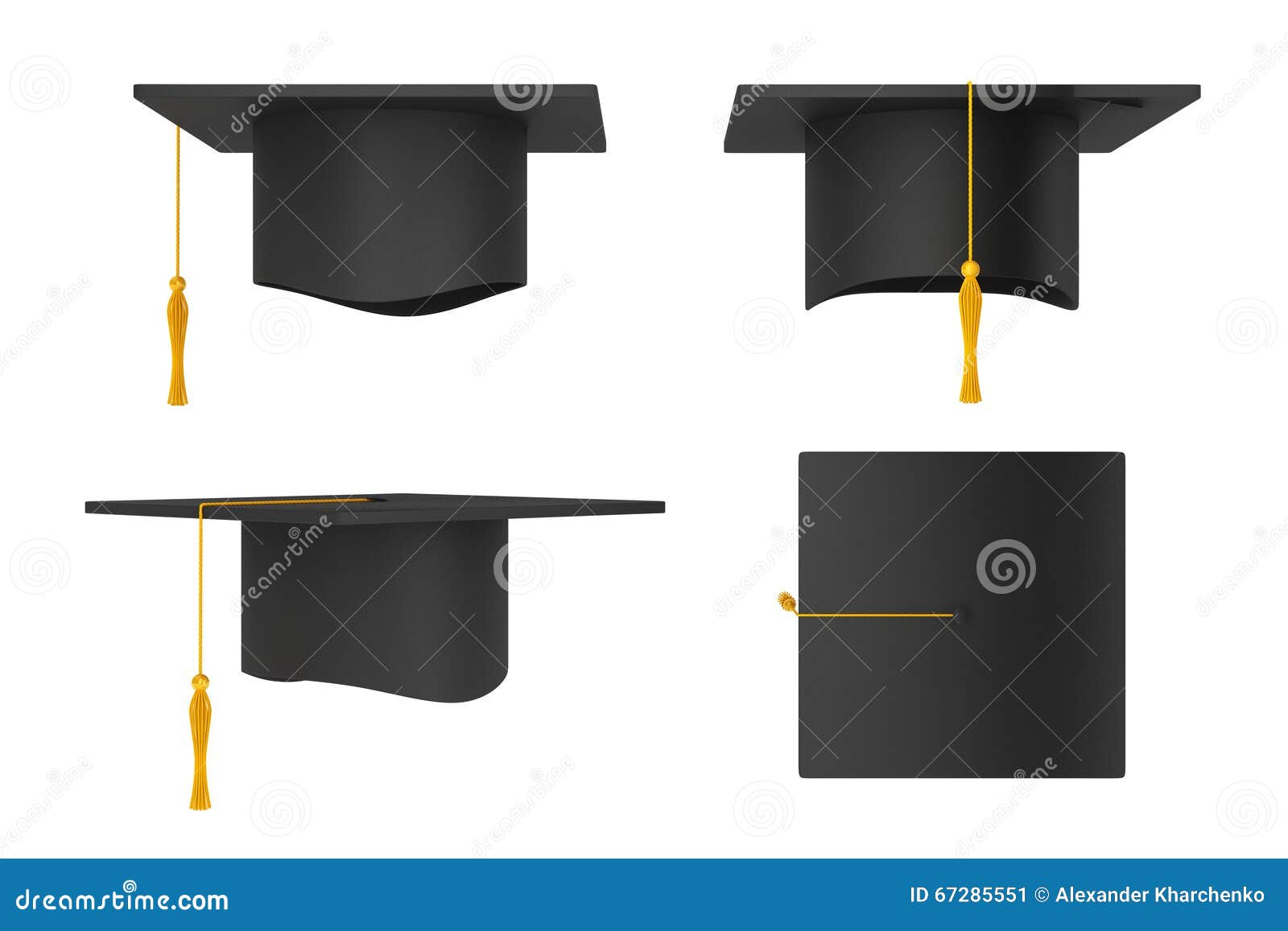 Graduation Academic Cap With Diploma On Wooden Table Background Stock ...