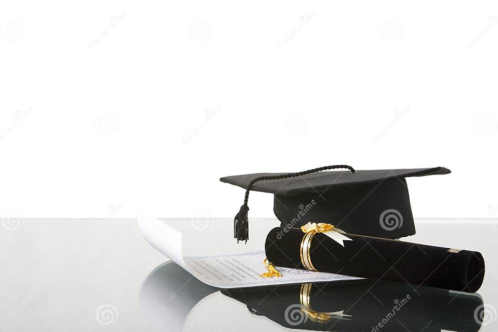 Graduation Accessories on the Stock Photo - Image of college, desk: 4164534
