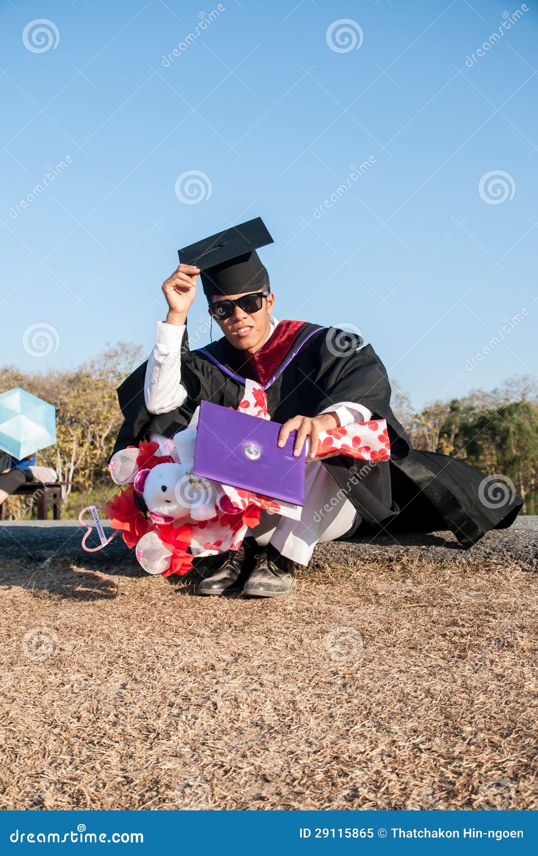 Graduation asia men stock image. Image of achievement - 29115865