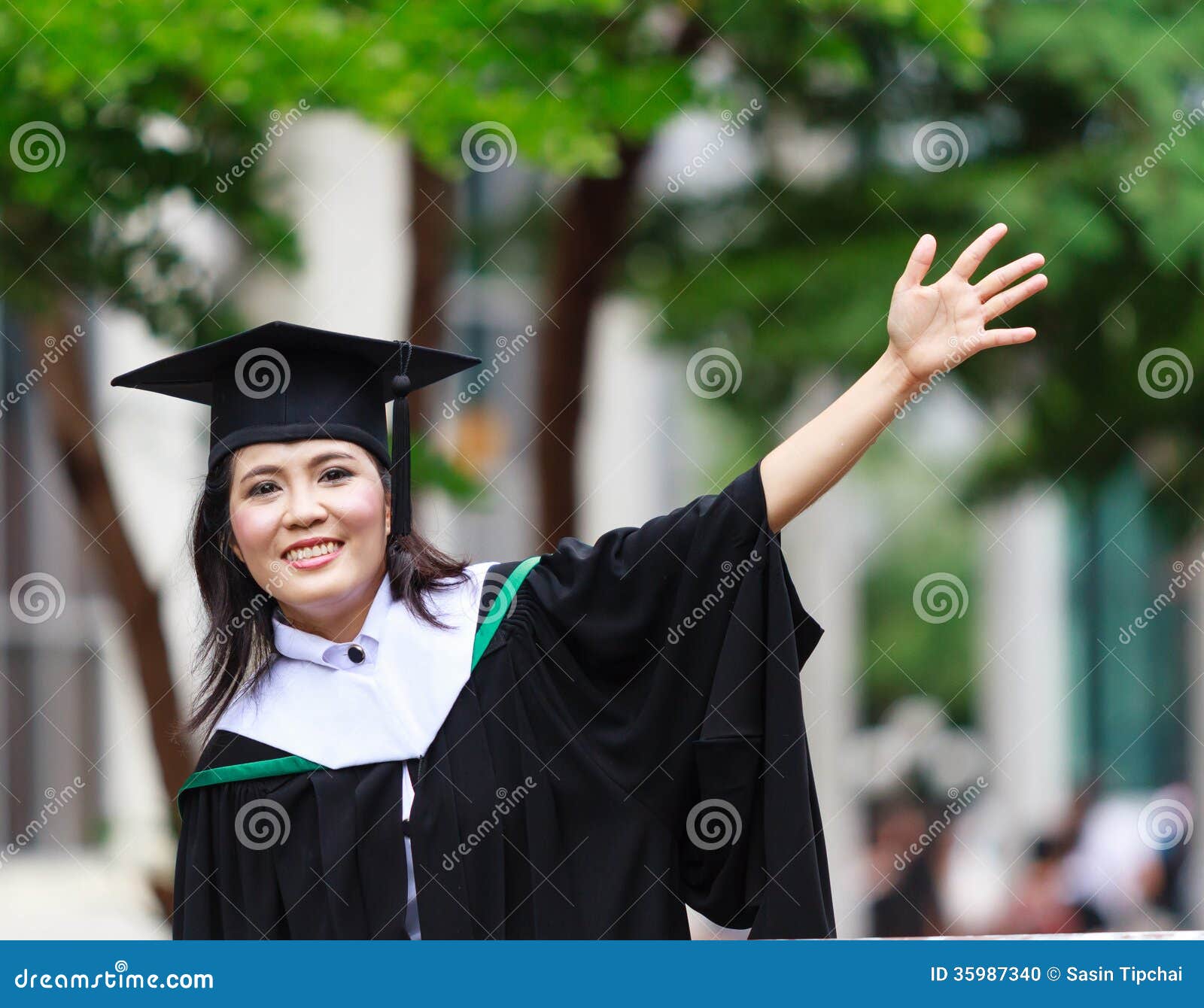 Graduation asian girls stock photo. Image of happy, isolated - 35987340