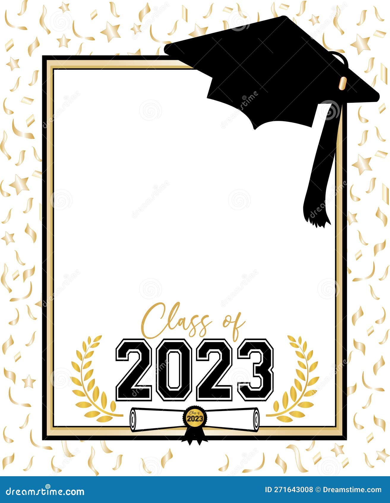 Graduation Background Template Stock Illustration - Illustration of ...