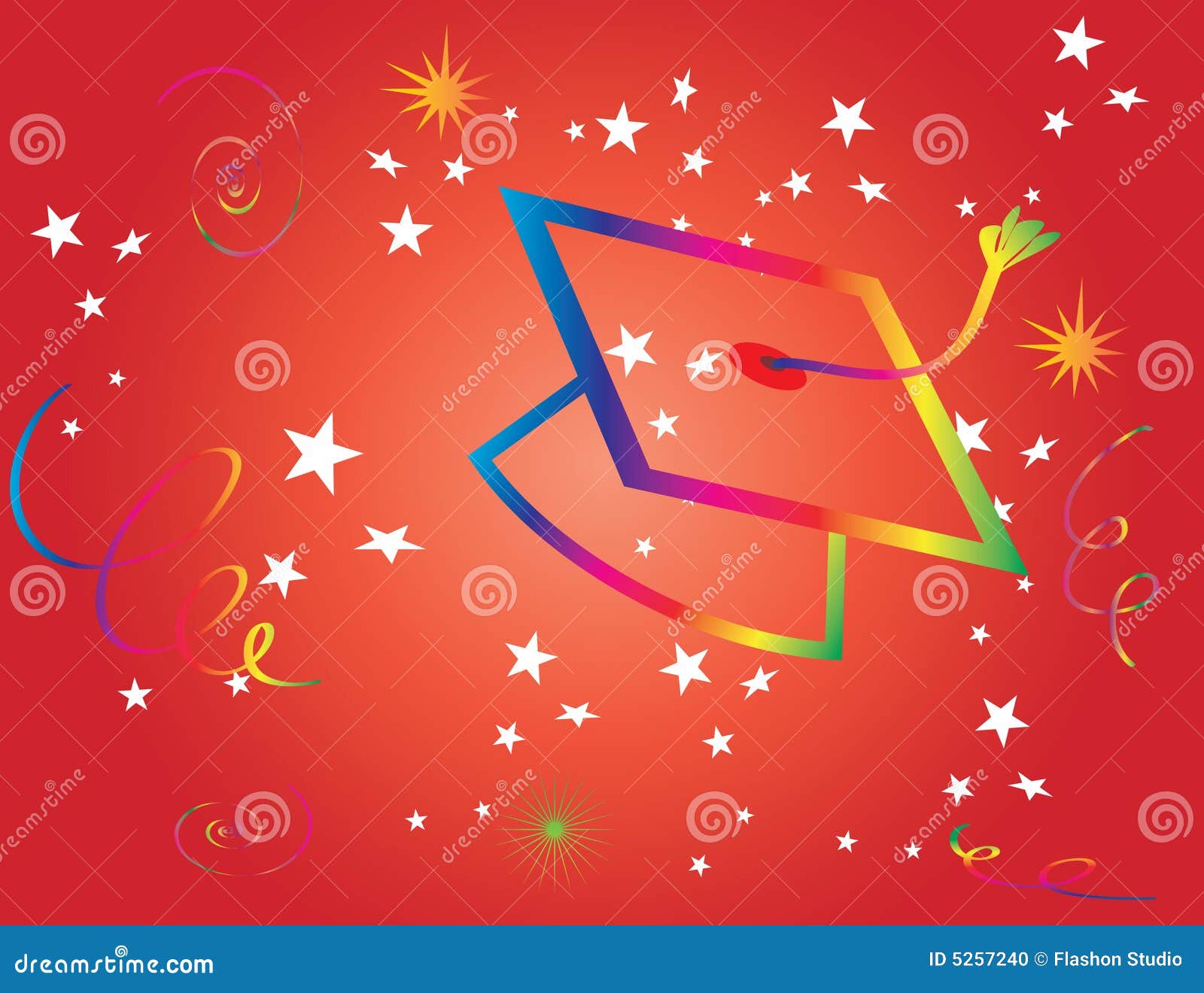 Graduation Background Vector Stock Vector - Illustration of isolated ...