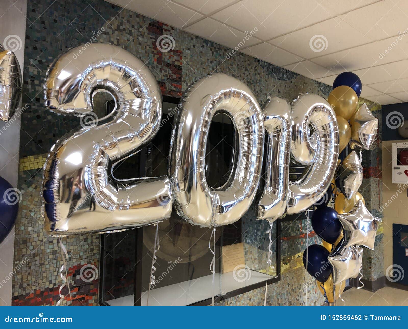 Graduation Balloons 2019 stock photo. Image of blue - 152855462