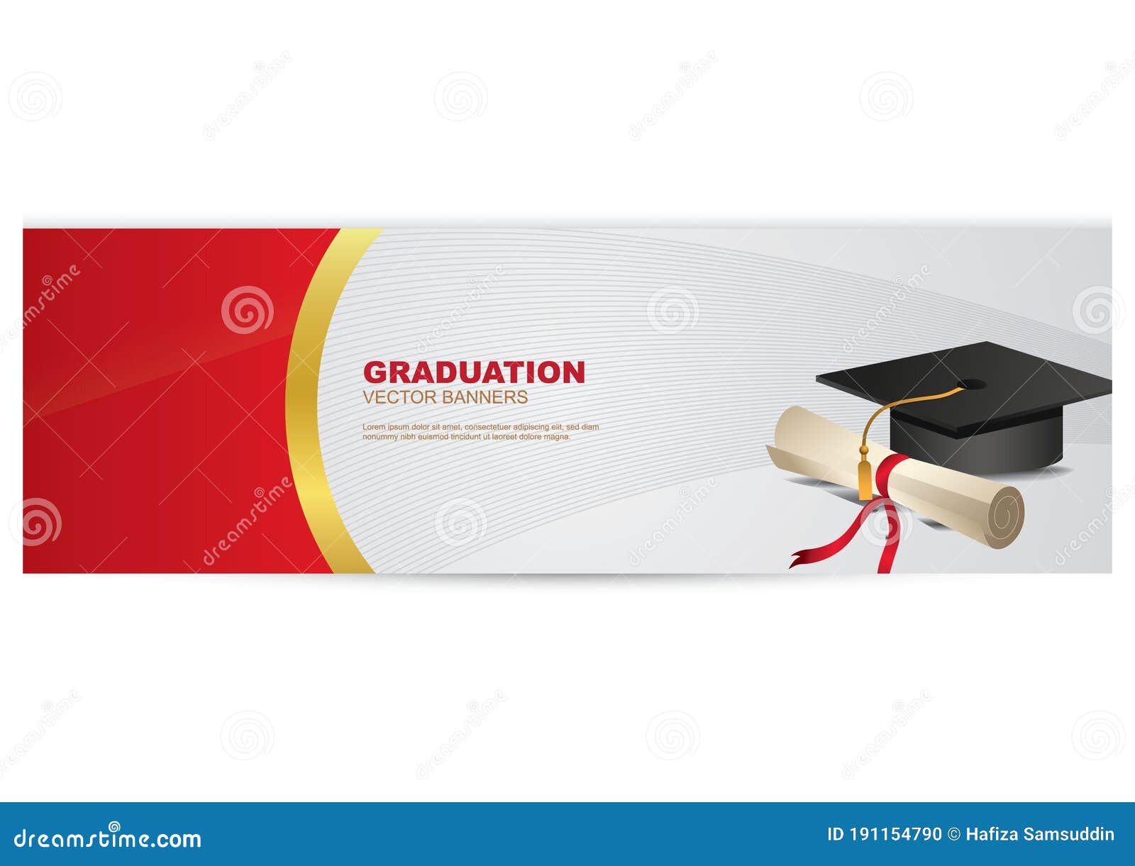 Graduation Banner. Vector Illustration Decorative Design Stock Vector ...