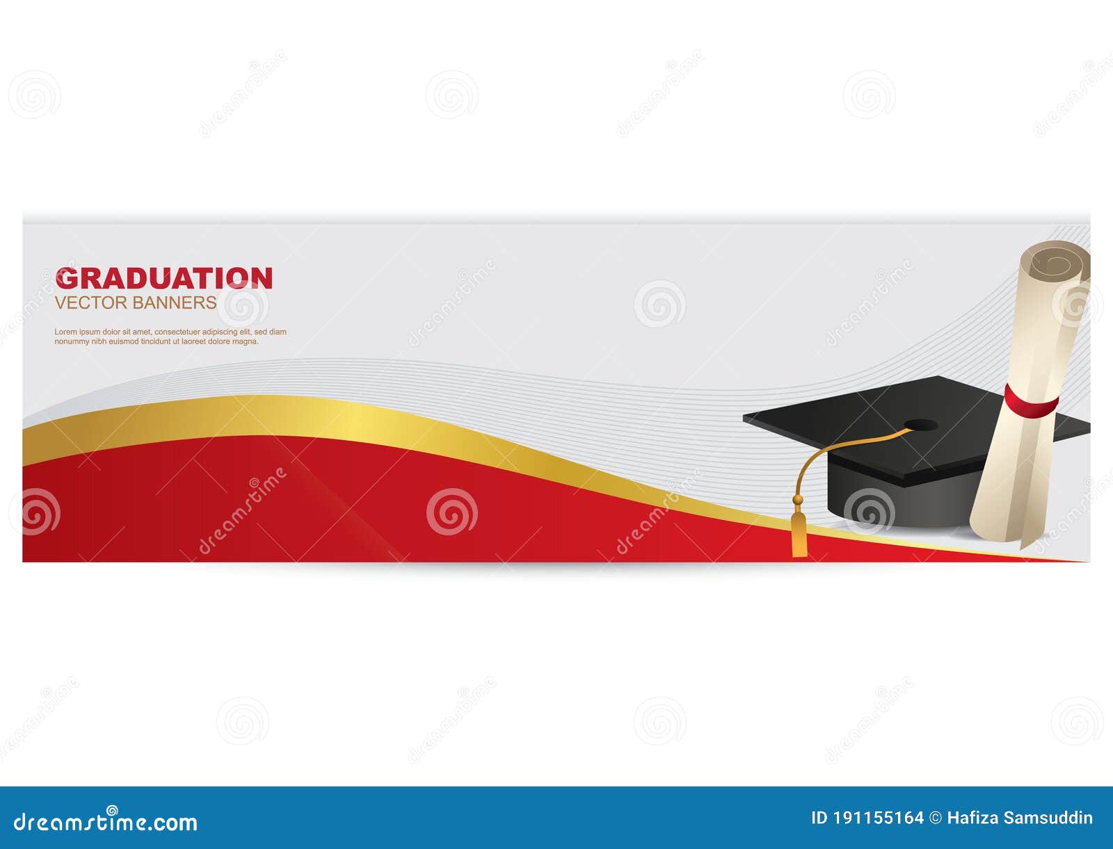 Graduation Banner. Vector Illustration Decorative Design Stock Vector ...