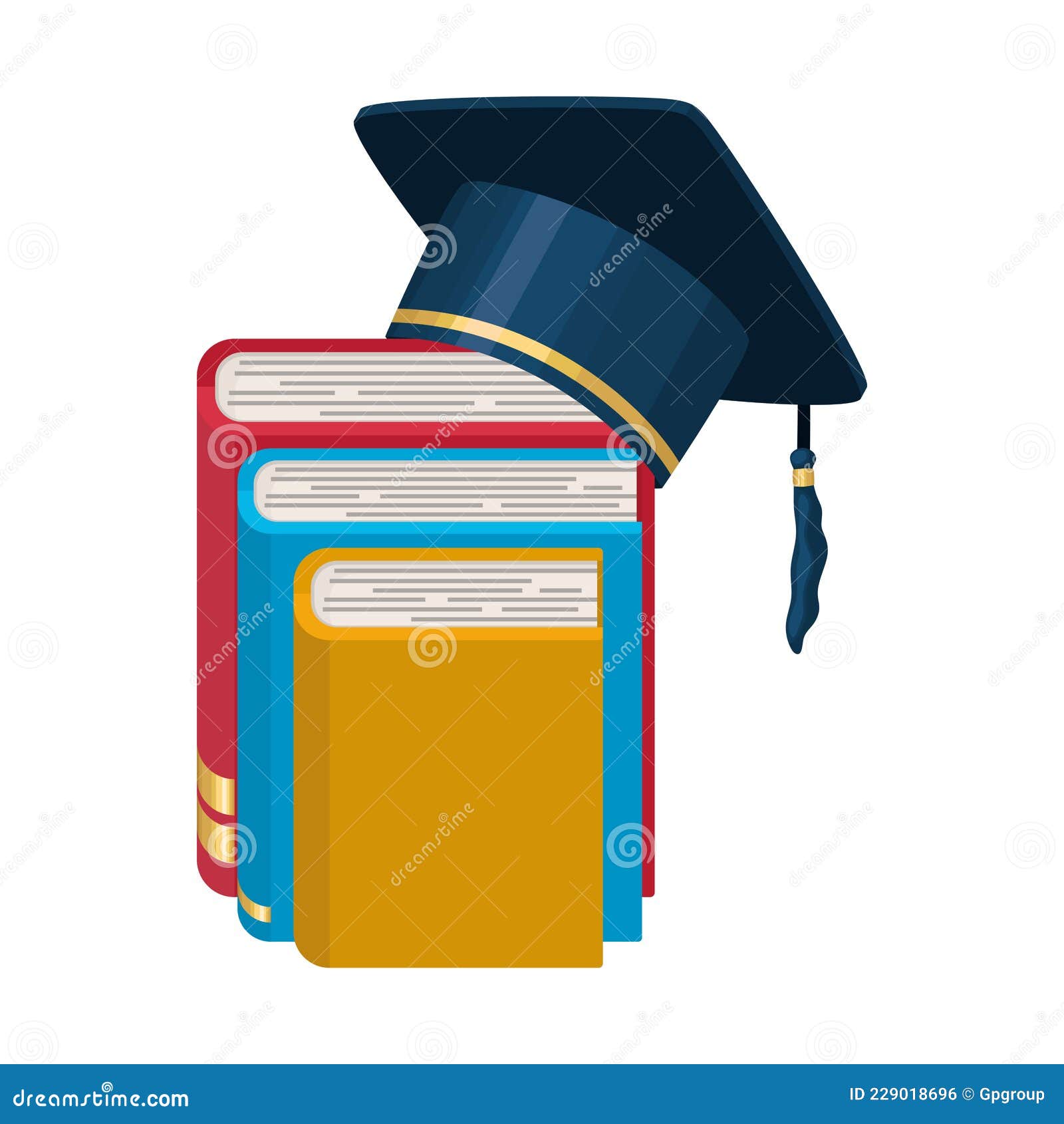 Graduation books design stock vector. Illustration of finish - 229018696
