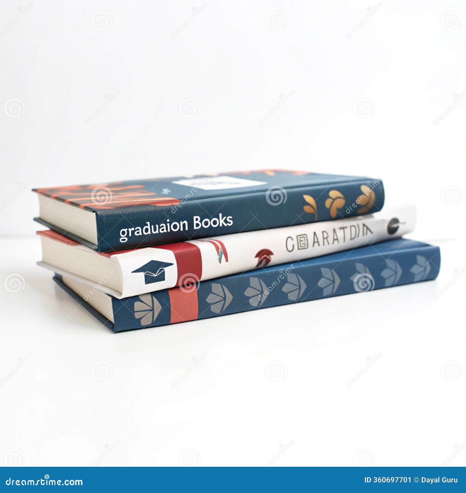 Graduation Hat With Books On The Table In Vintage Style. Generated AI ...