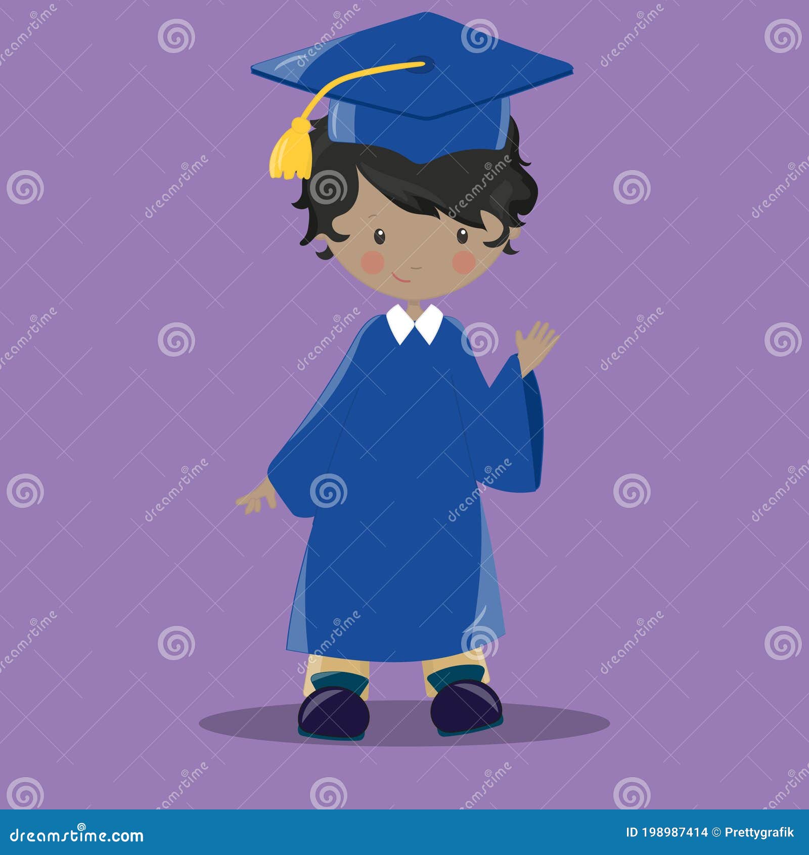 Graduation boys hand up 13 stock vector. Illustration of graduation ...