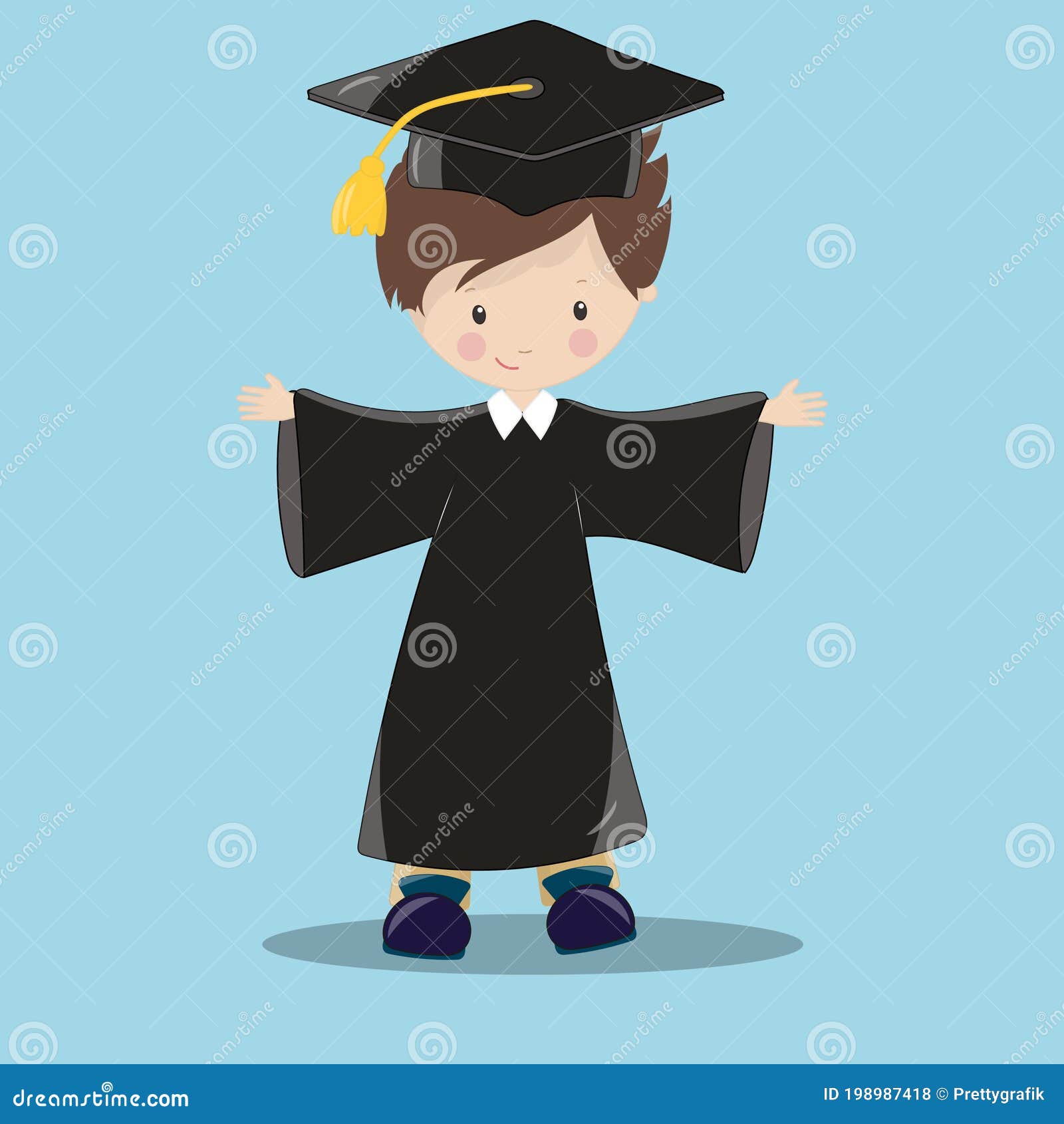 Graduation Boys Hands Open 06 Stock Vector - Illustration of vector ...