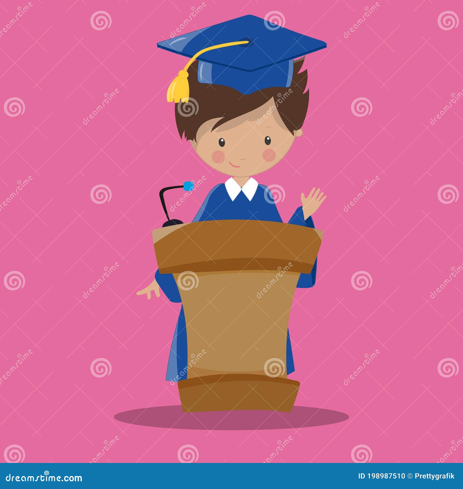 Graduation Boys with Stand 11 Stock Vector - Illustration of graduation ...
