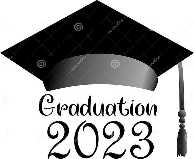 Graduation Cap 2023 stock illustration. Illustration of academic ...