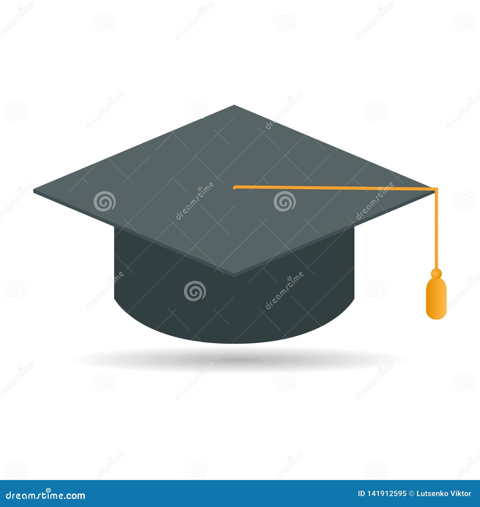 Fun Graduation Cap. Academic Cap Stock Illustration - Illustration of ...