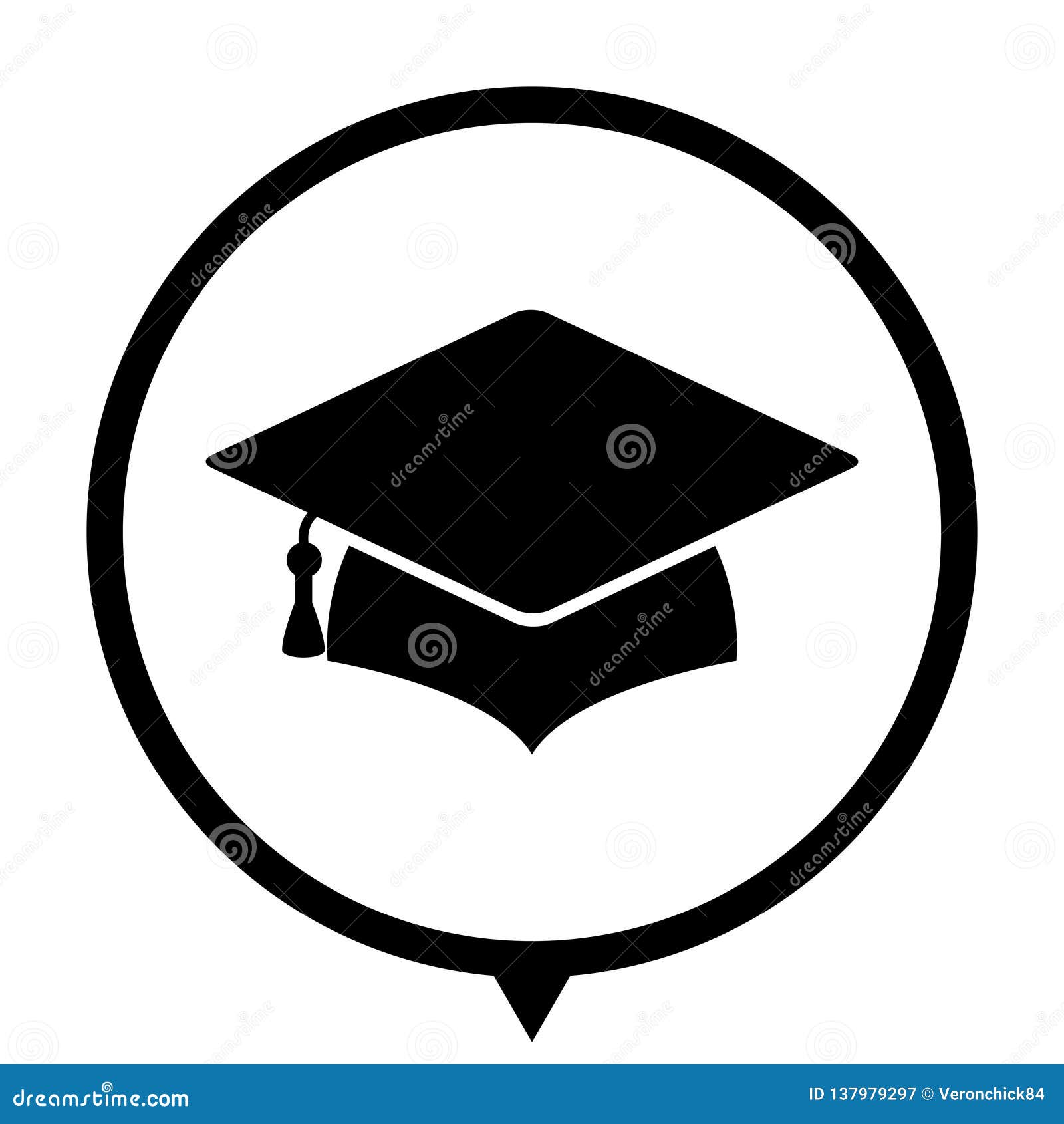 Graduation Cap Icon Isolated On Transparent Background. Graduation Hat ...