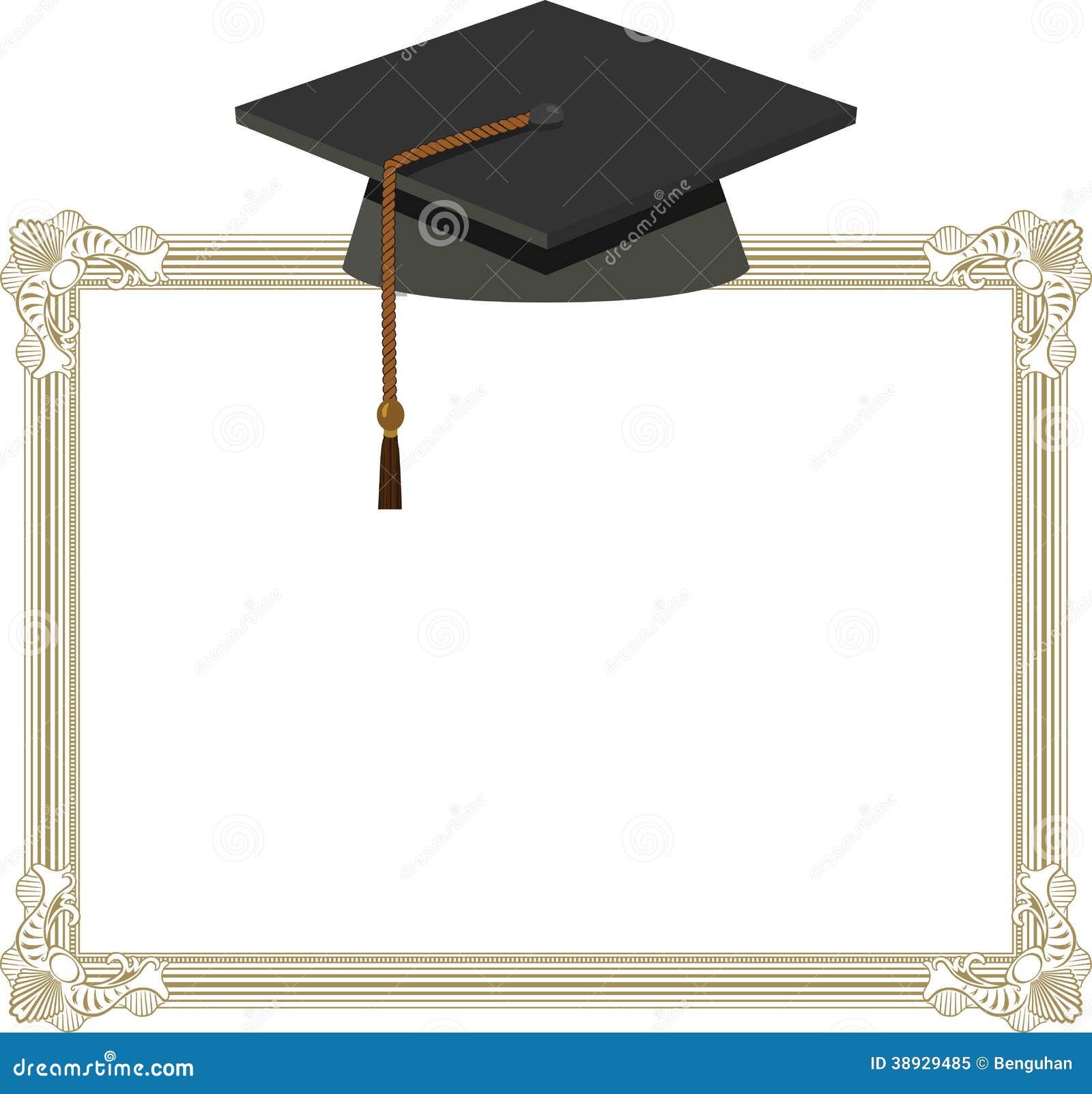 Background Of Graduation Cap Border Illustrations Royaltyfree Vector