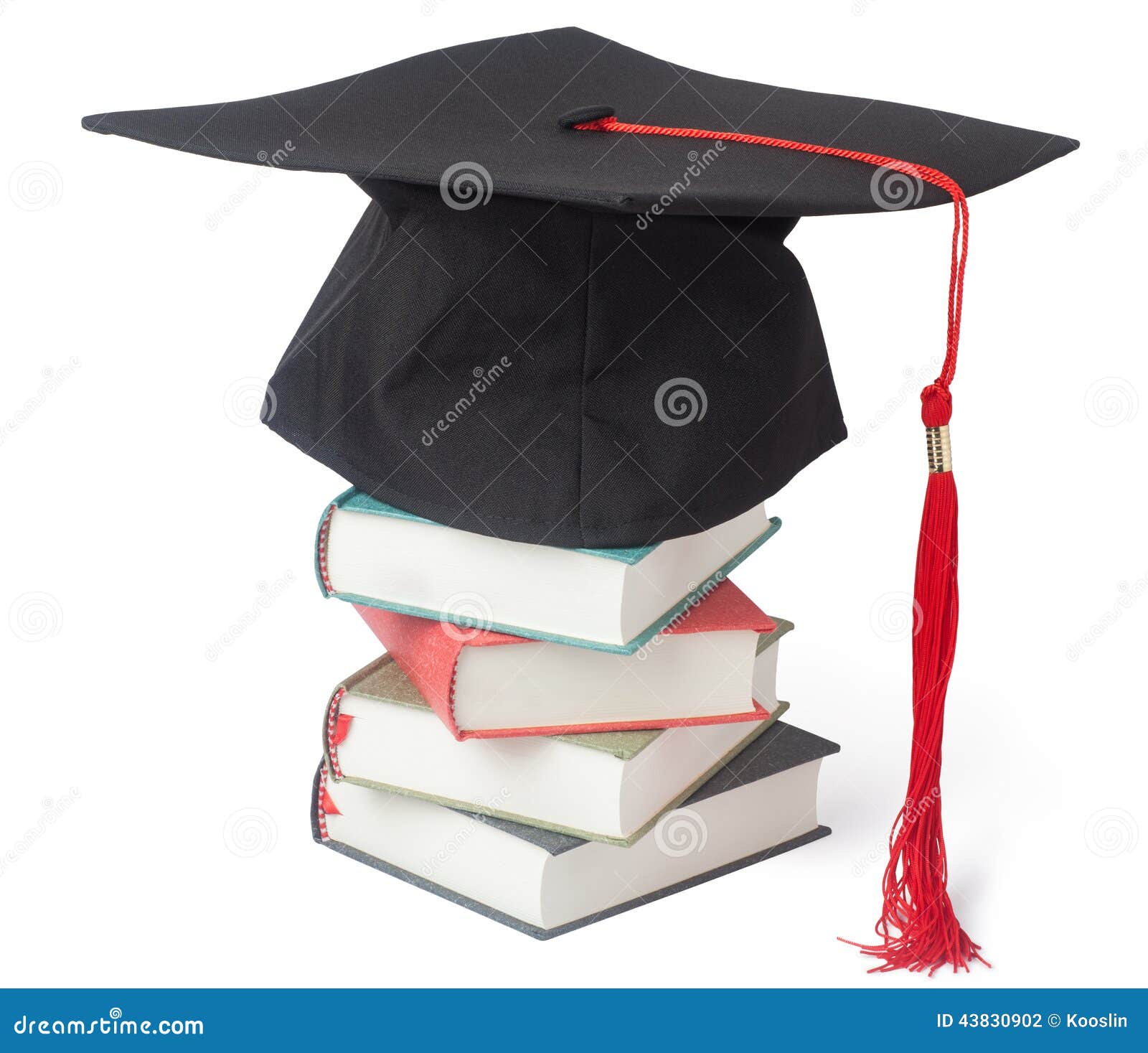 Graduation cap and books stock photo. Image of degree - 43830902