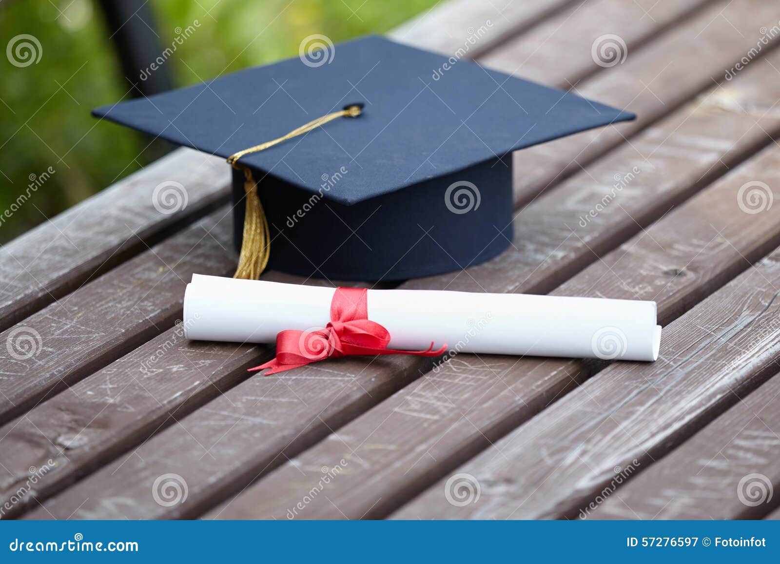 Graduation Cap and Certificate Stock Image - Image of object ...
