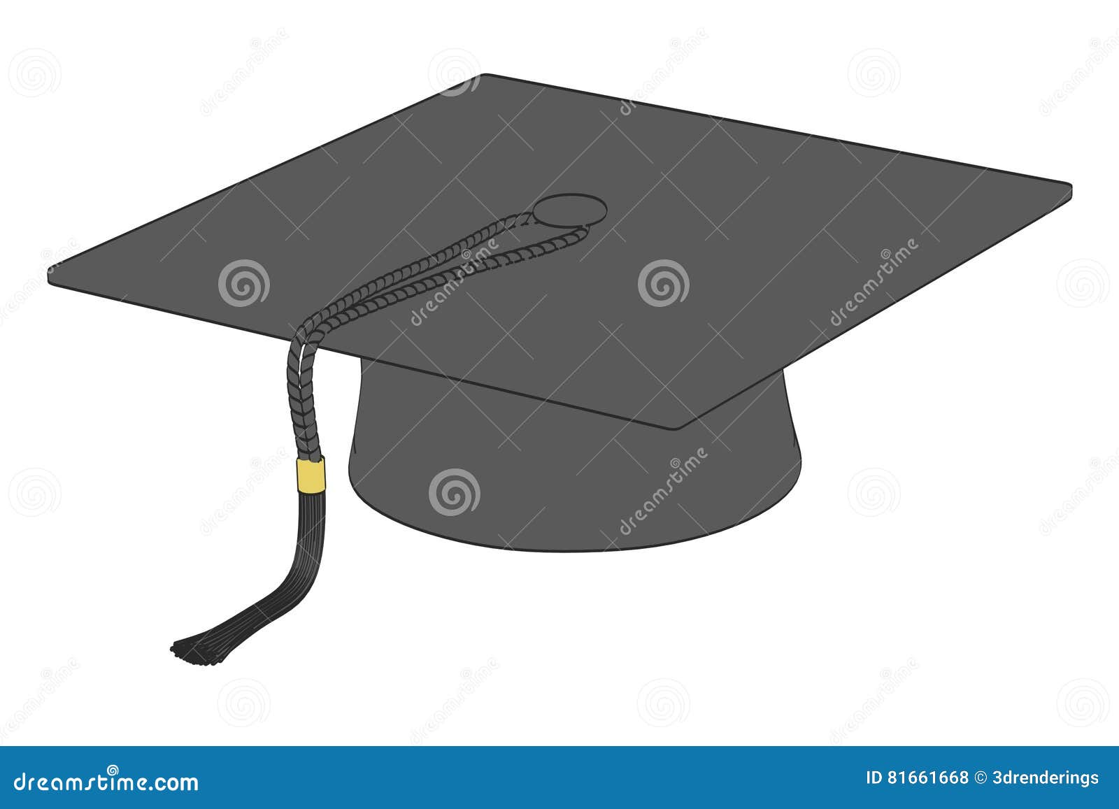 Graduation cap stock illustration. Illustration of school - 81661668