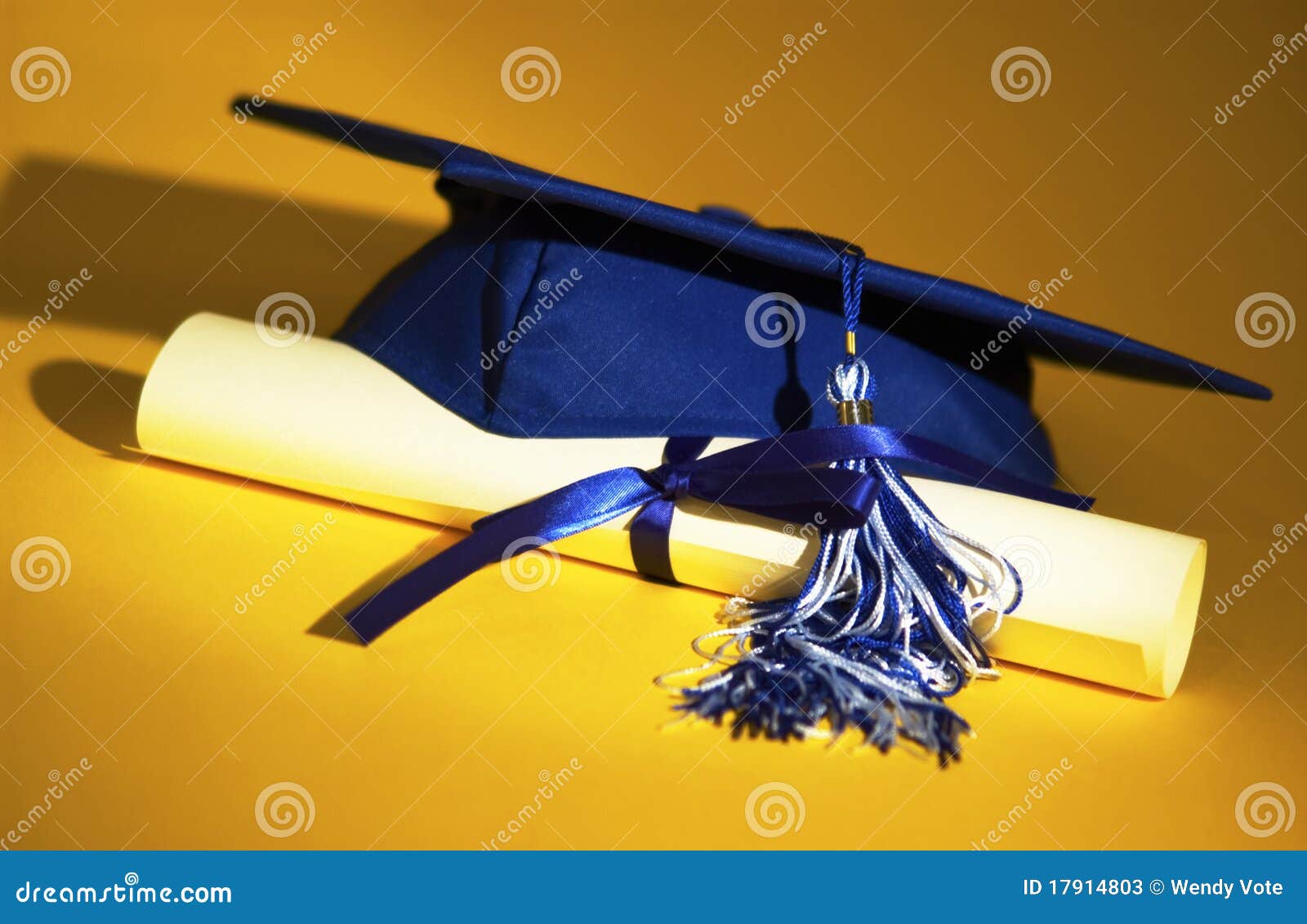 Graduation cap and diploma stock image. Image of milestone - 17914803
