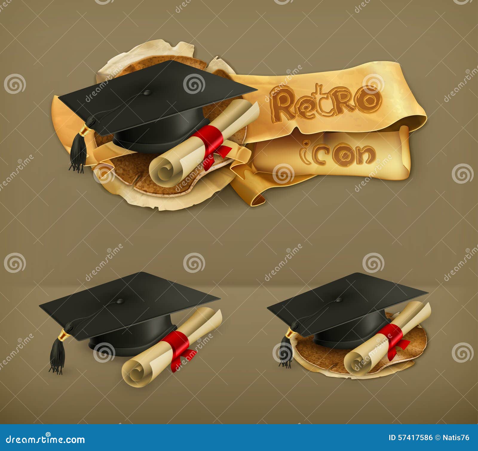 Graduation cap and diploma stock vector. Illustration of certificate ...