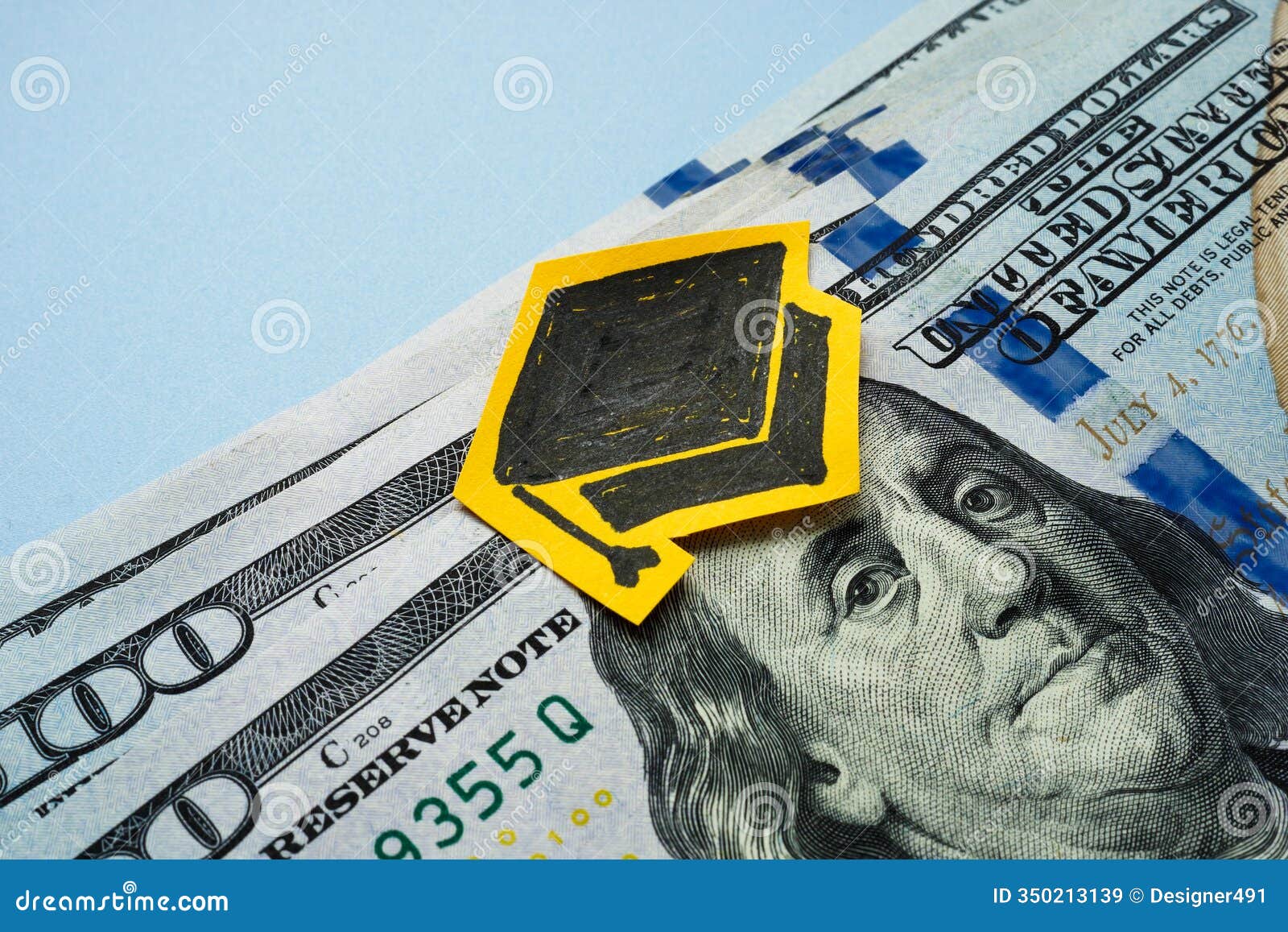 Graduation Cap and Dollars. Scholarship or Student Loan. Stock Image ...