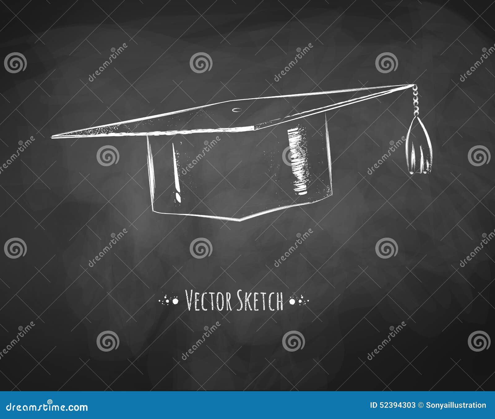 Graduation cap stock vector. Illustration of completion - 52394303