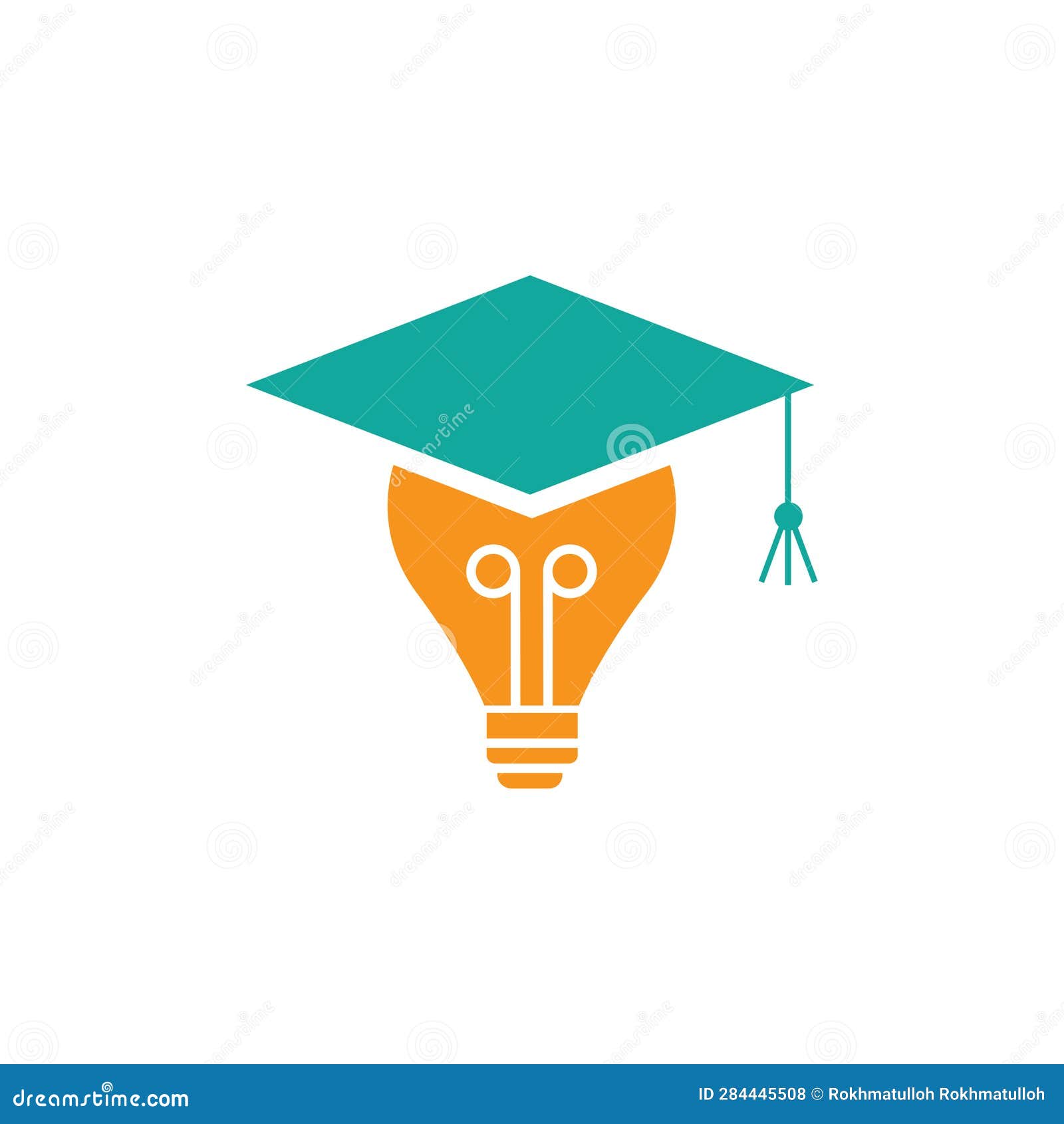 Graduation Cap Education Logo Energy Lamp Illustration Creative Vector ...