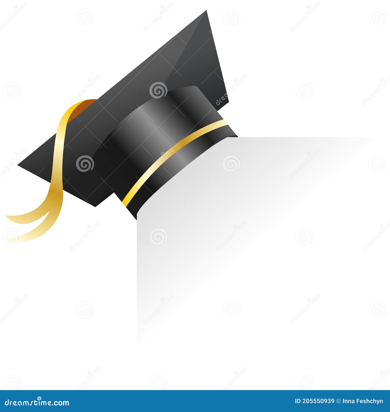 Graduation Cap Element For Degree Ceremony And Educational Programs Design Stock Vector