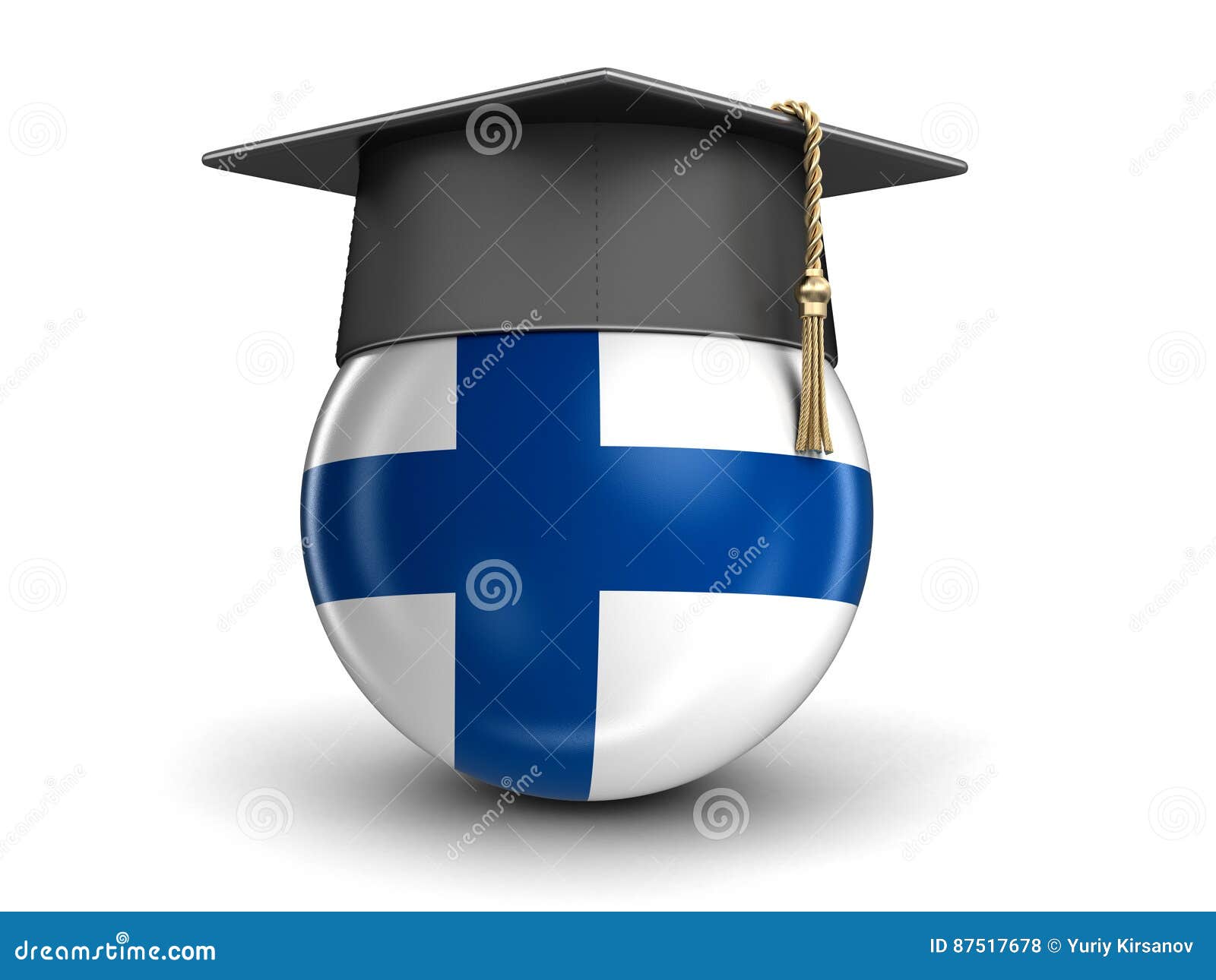 Graduation Cap and Finnish Flag Stock Illustration - Illustration of ...