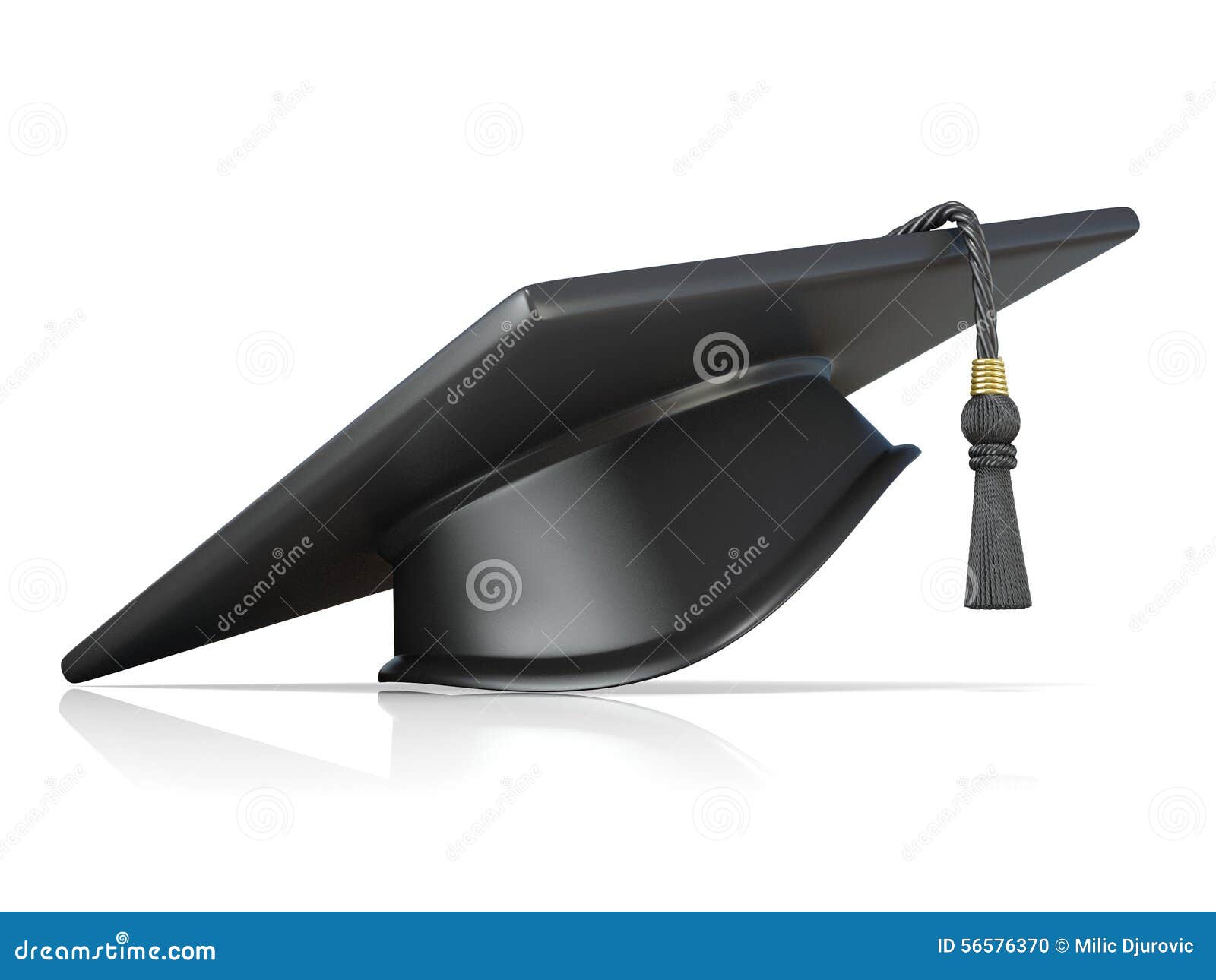 Graduation cap, front view stock illustration. Illustration of final ...
