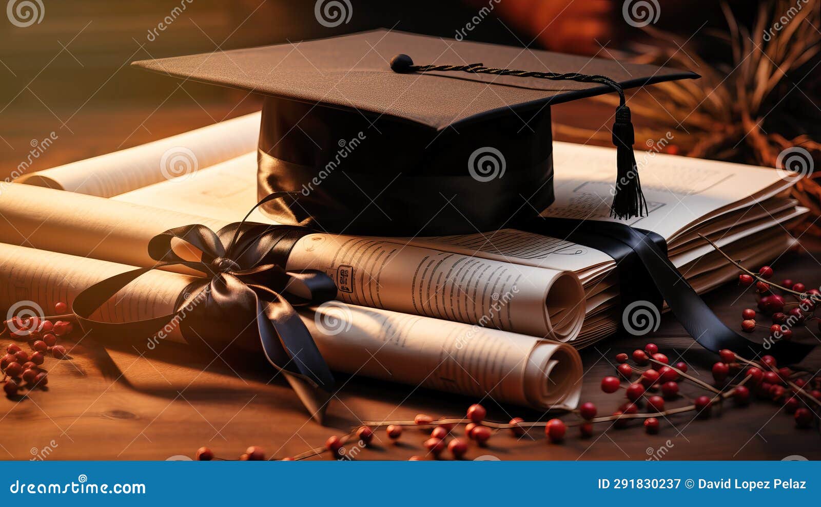 Graduation Cap. Generative AI Stock Illustration - Illustration of ...