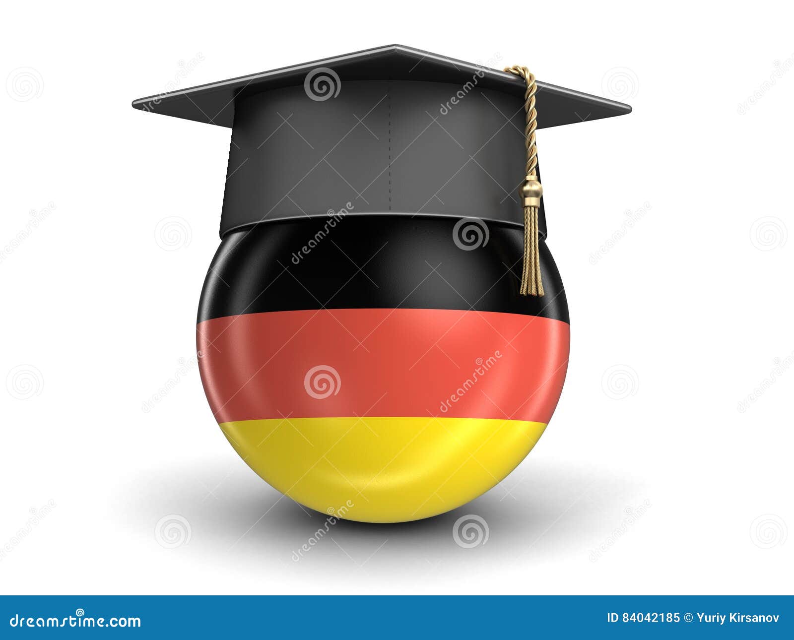 Graduation Cap and German Flag Stock Illustration - Illustration of ...