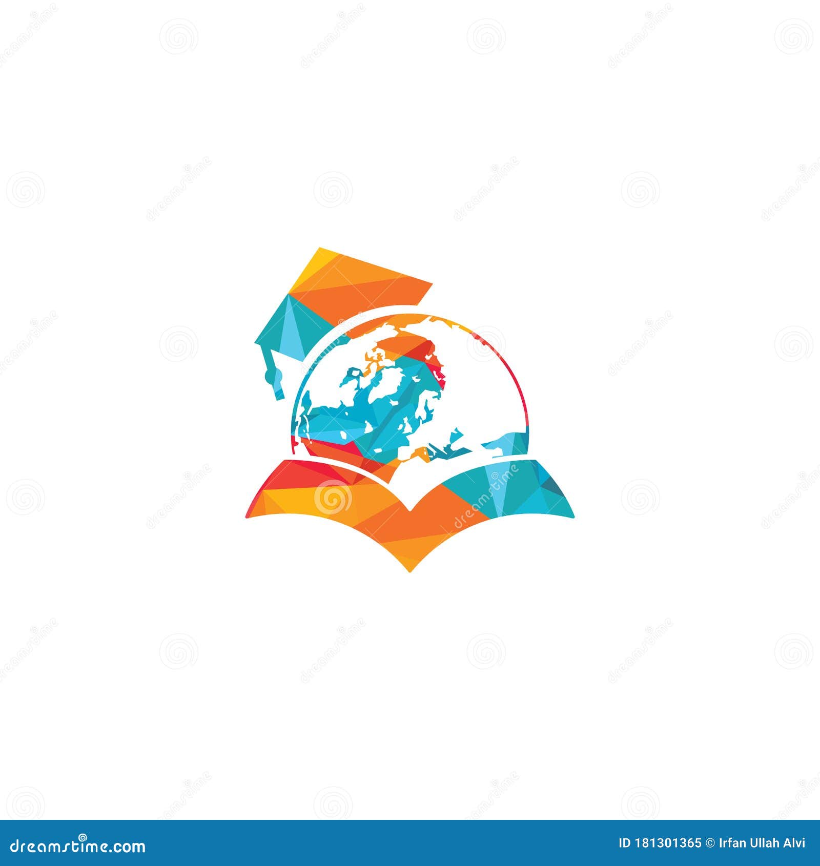 Study Abroad Vector Logo Design. Stock Vector - Illustration of ...