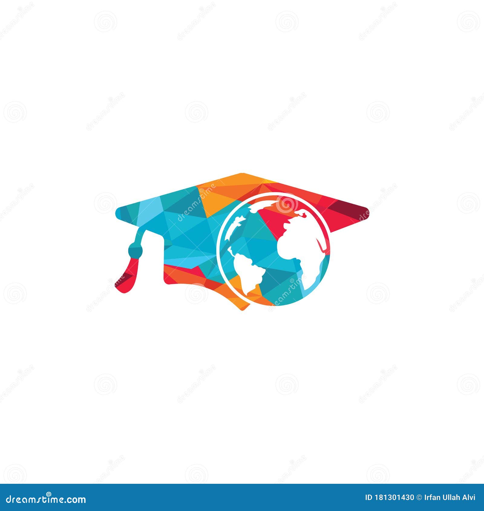 Study Abroad Vector Logo Design. Stock Vector - Illustration of ...