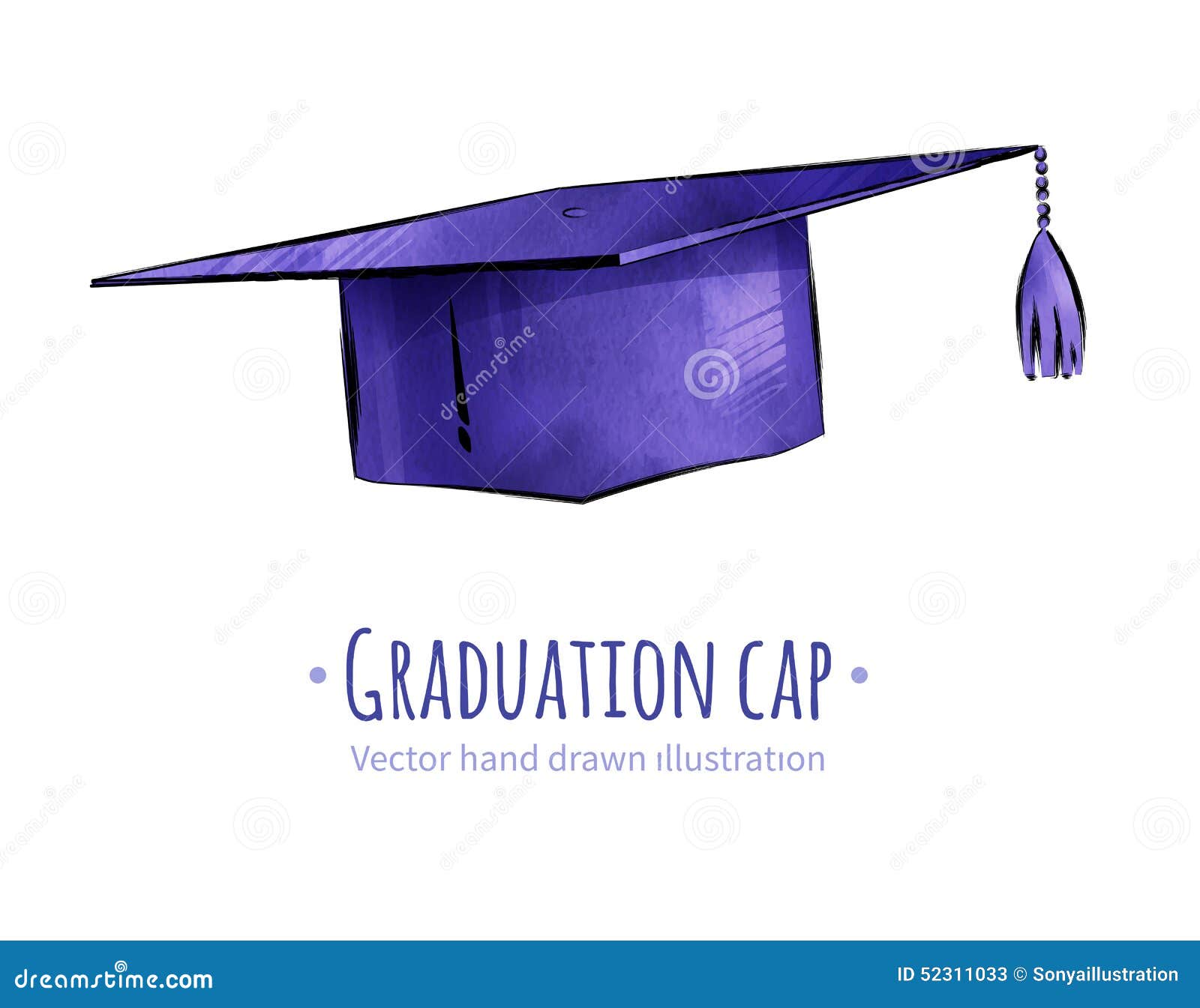 Graduation cap. stock vector. Illustration of graduating - 52311033