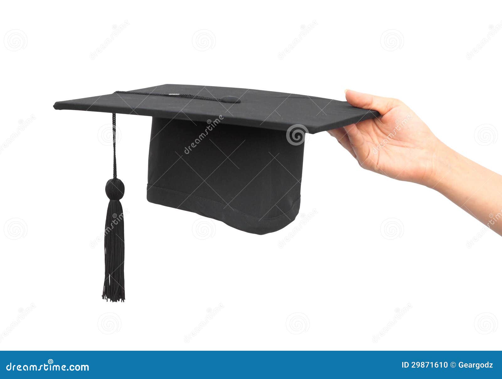 Graduation cap in hand stock photo. Image of college - 29871610