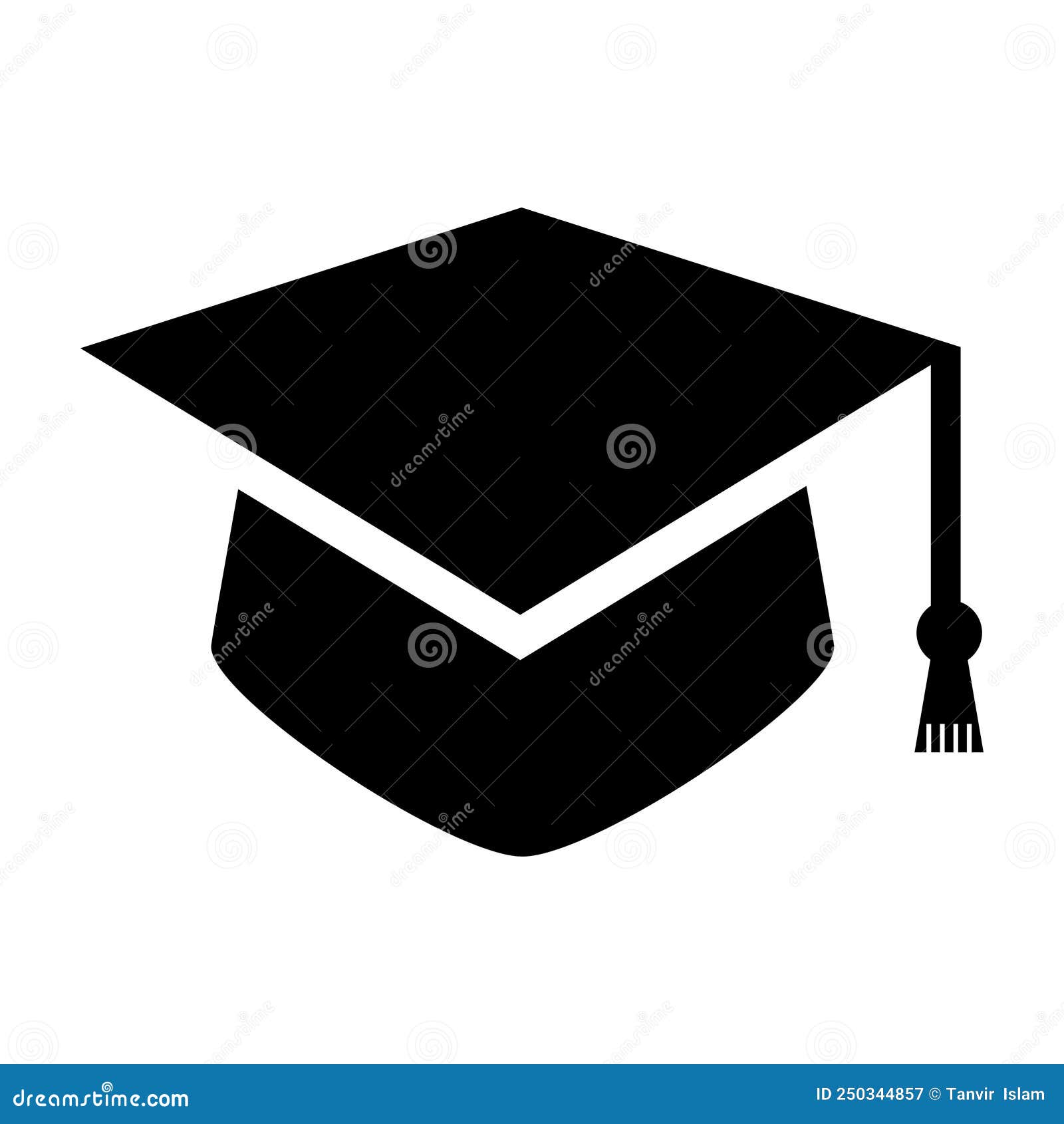 Graduation Cap Icon stock vector. Illustration of bangladesh - 250344857