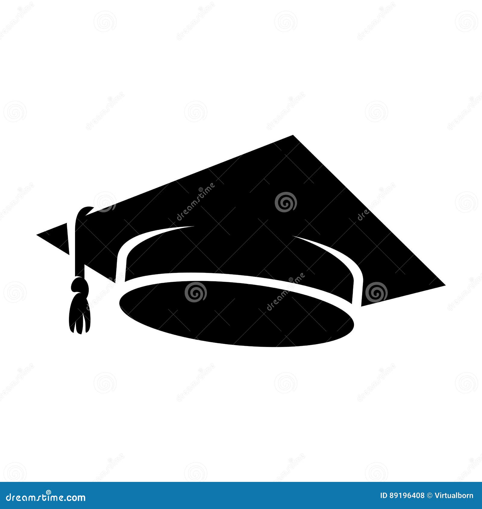 Graduation cap icon stock vector. Illustration of graduation - 89196408