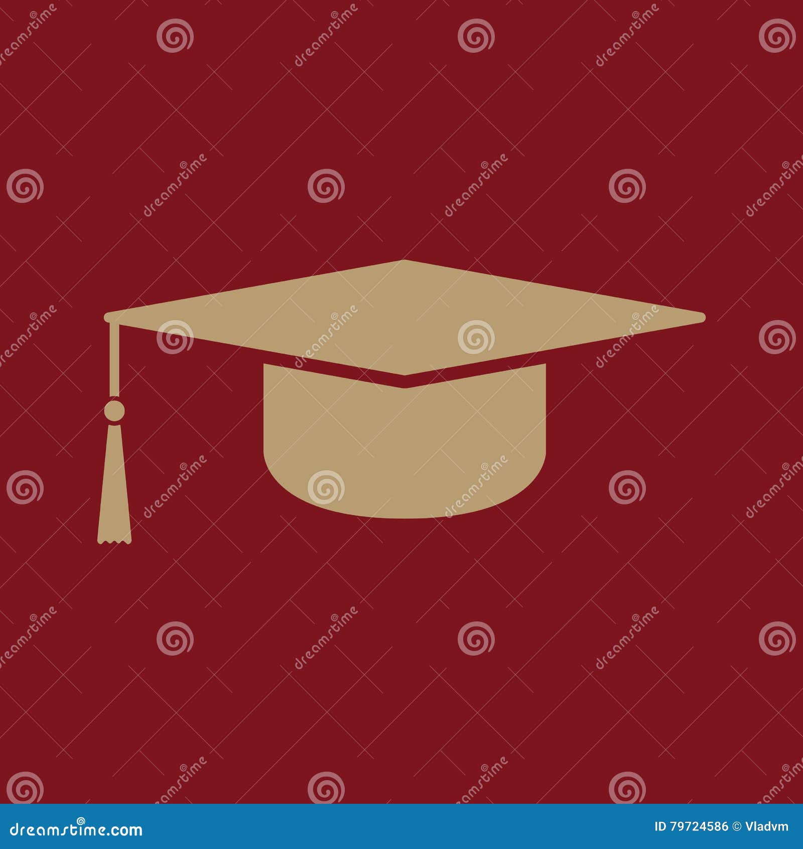 The Graduation Cap Icon. Education Symbol Stock Vector - Illustration ...
