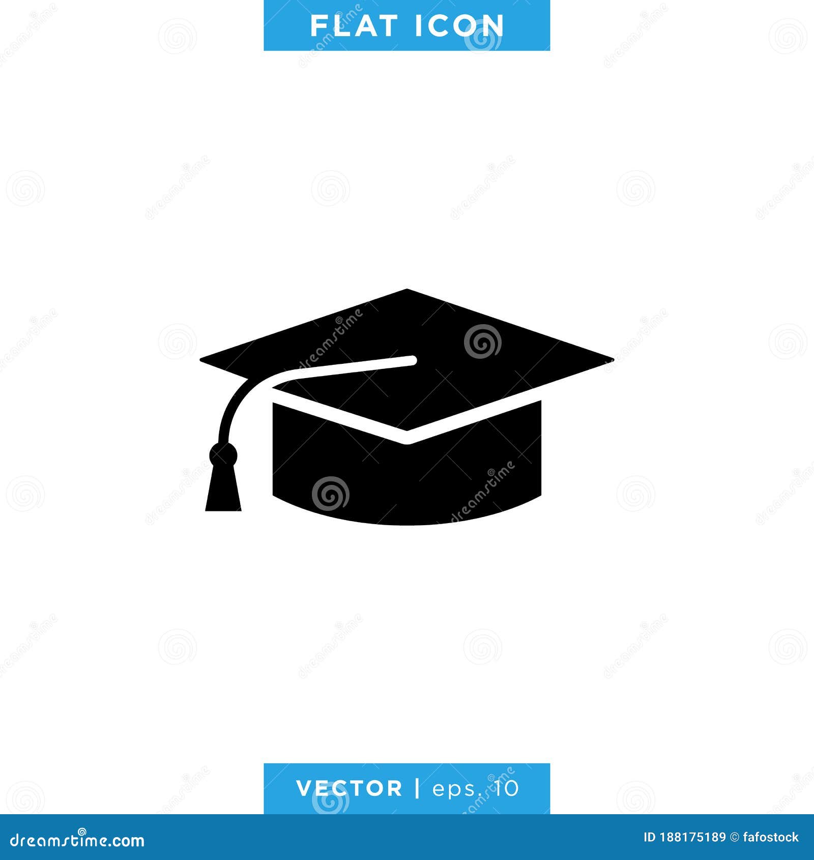 Graduation Cap Icon Vector Logo Design Template Stock Vector ...