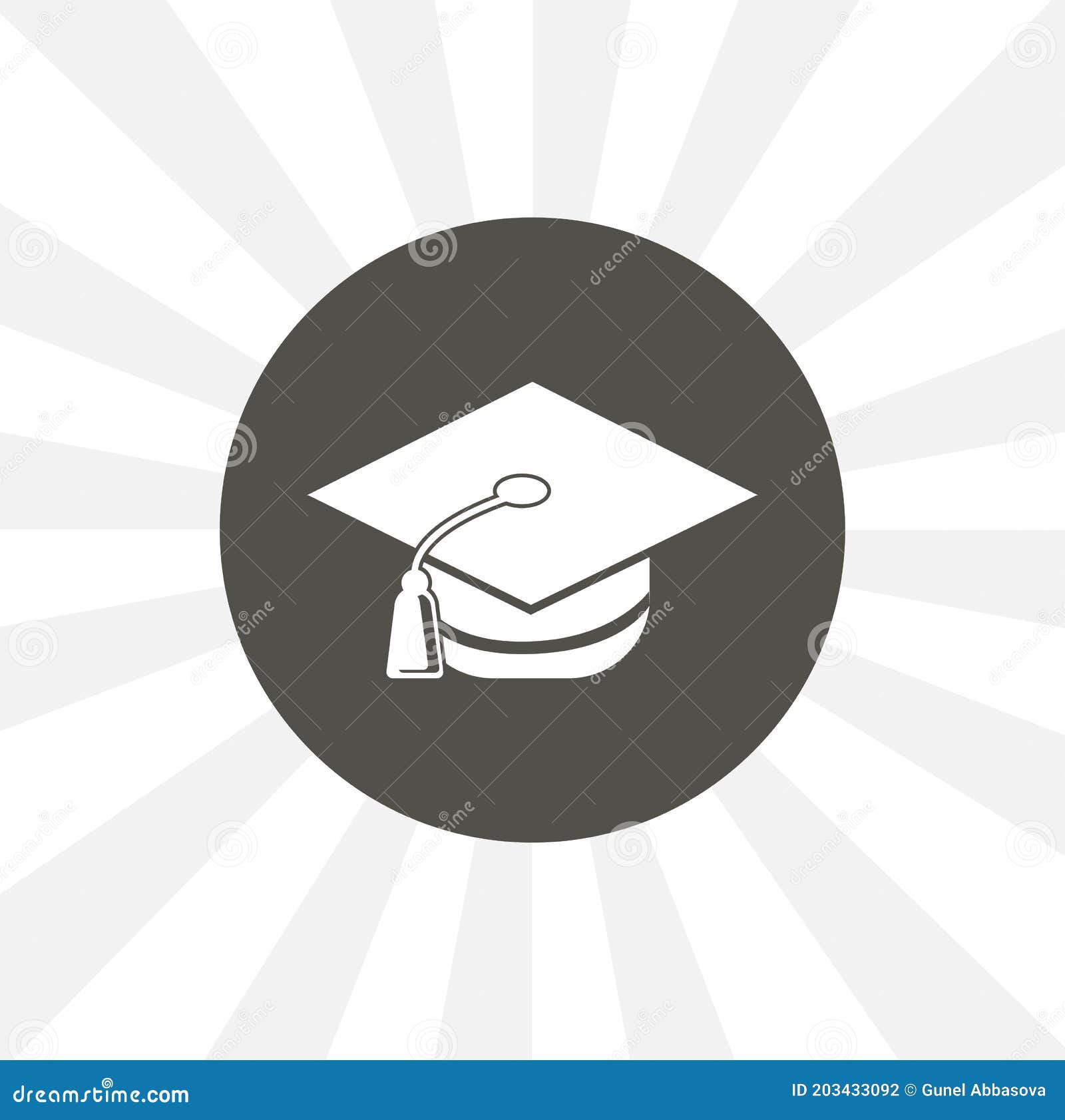 Graduation Cap Isolated Icon. Education Design Element Stock ...