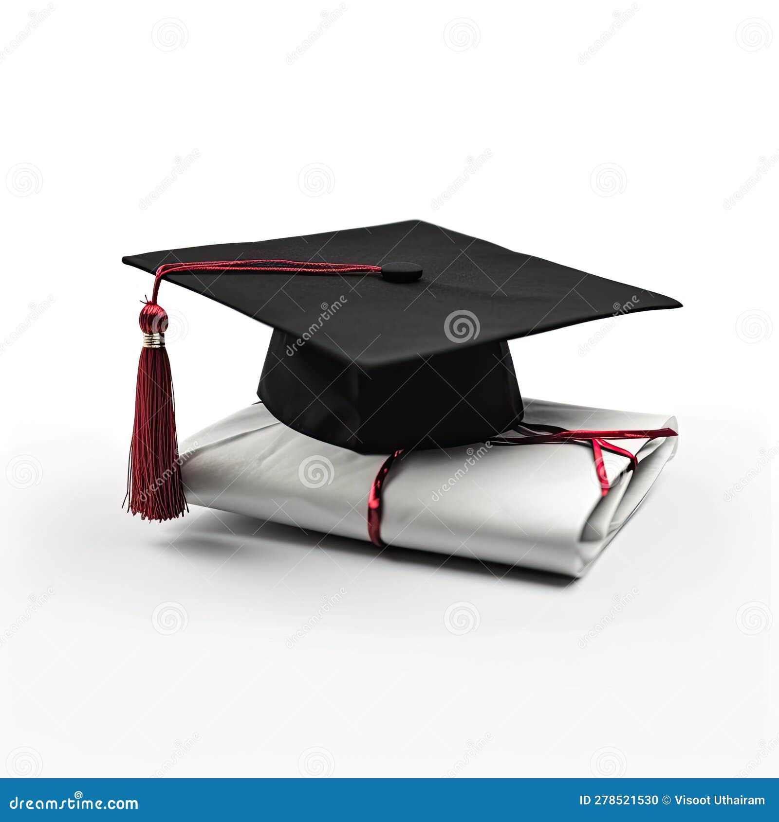 Graduation Cap Isolated on White Background,AI Generated Stock ...