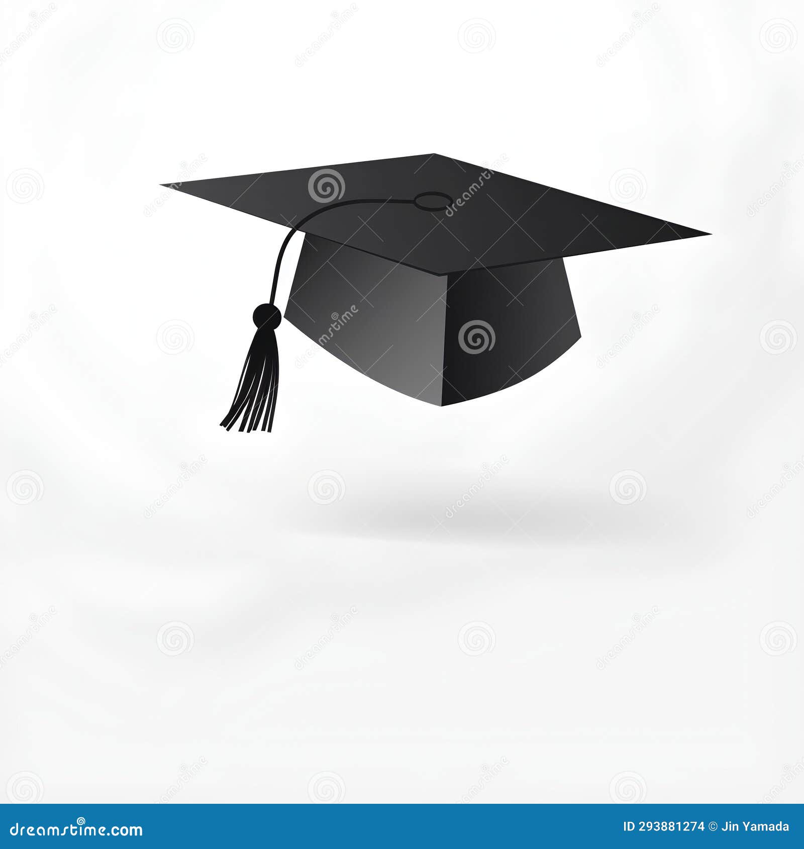 Graduation Cap Isolated on White Background. Vector Illustration. Eps ...