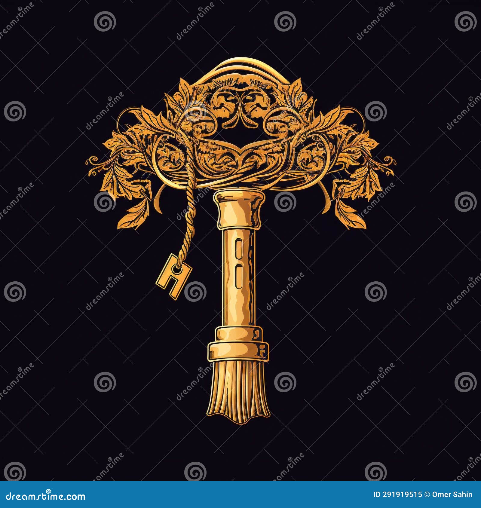 Graduation Cap Key with Intricate Design Symbolizing Wisdom and ...