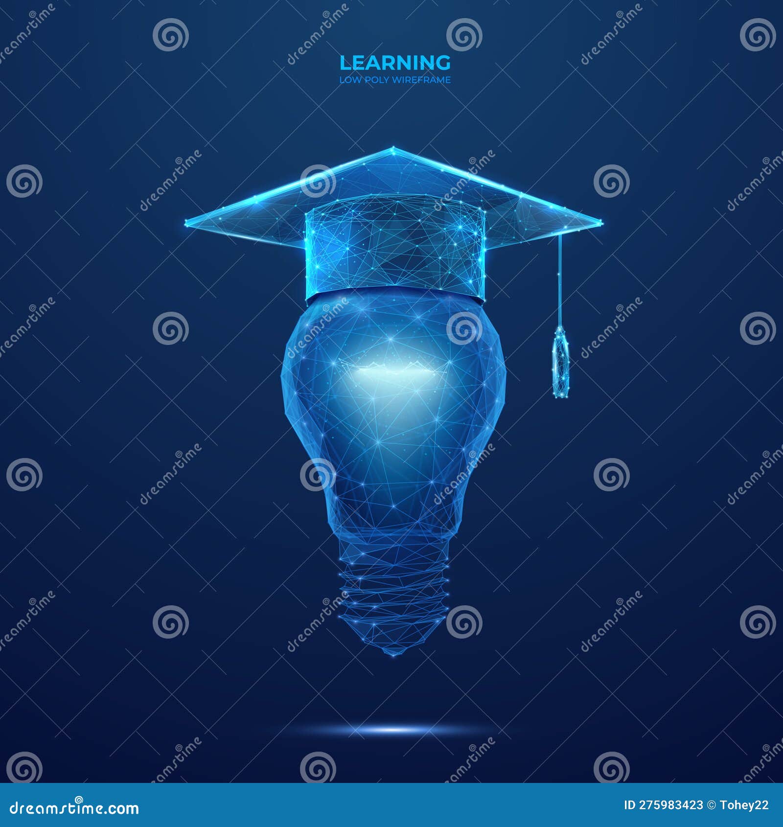 Graduation Cap and Light Bulb Stock Vector - Illustration of study ...